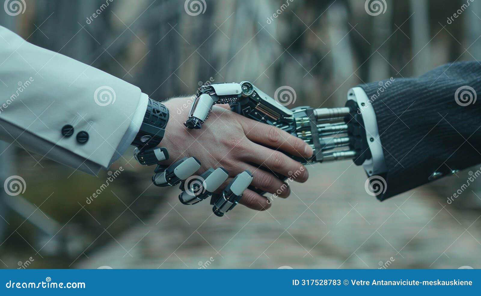 Human and Robot Handshake stock image. Image of innovation - 317528783