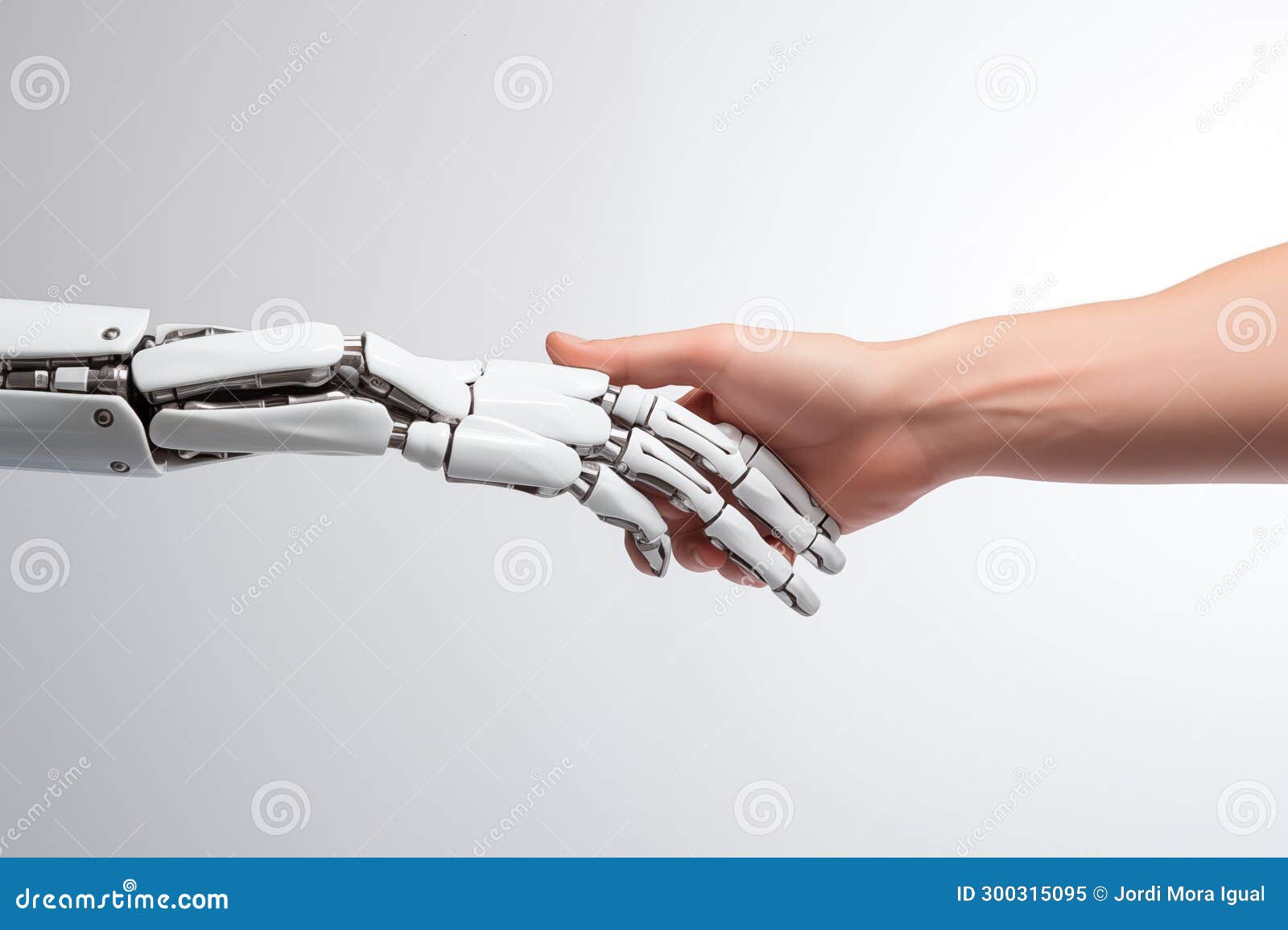 Human and Robot Handshake: a Symbol of Technological Advancement Stock ...