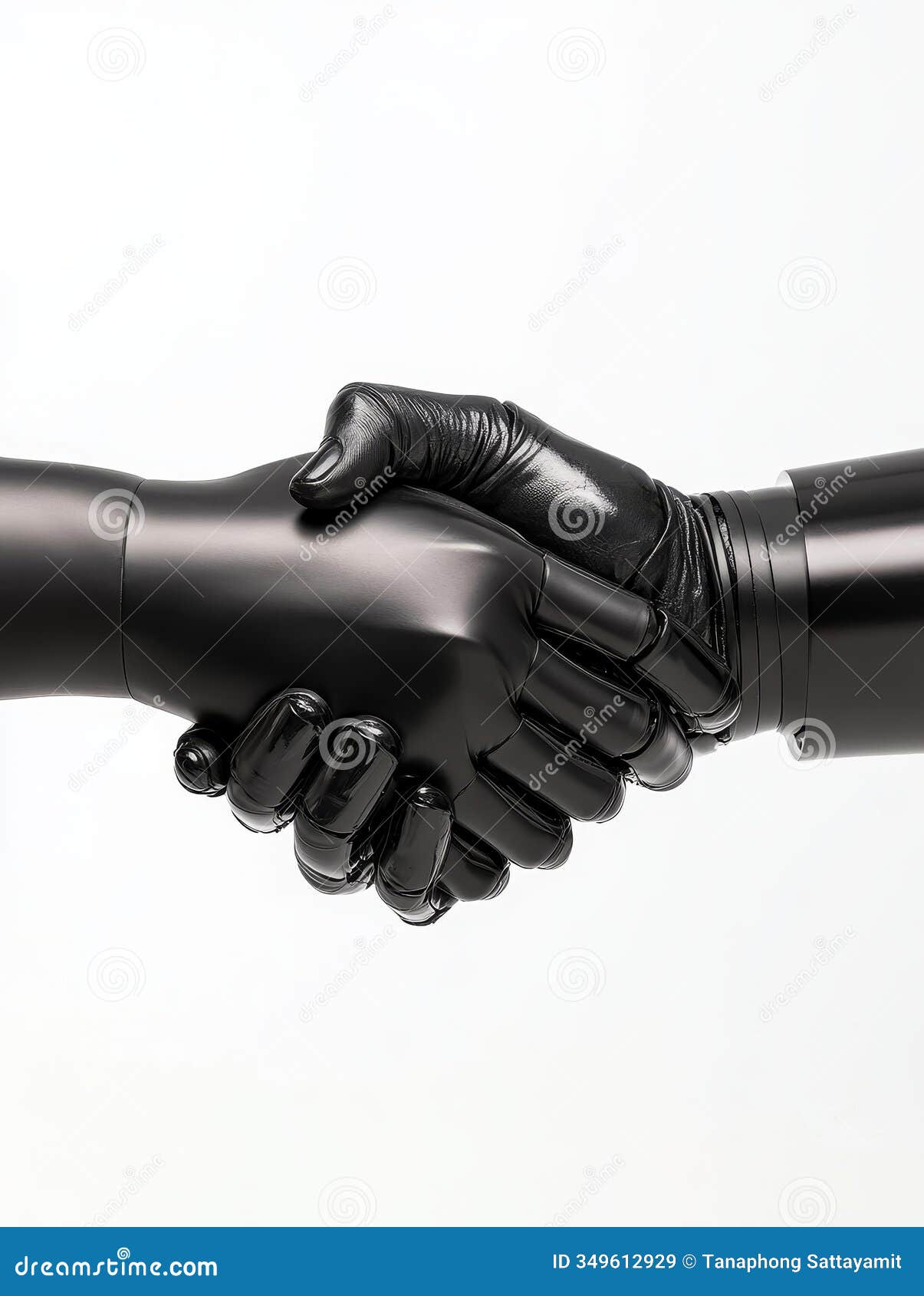 Human Robot Handshake Symbolizing Collaboration Technology Partnership ...