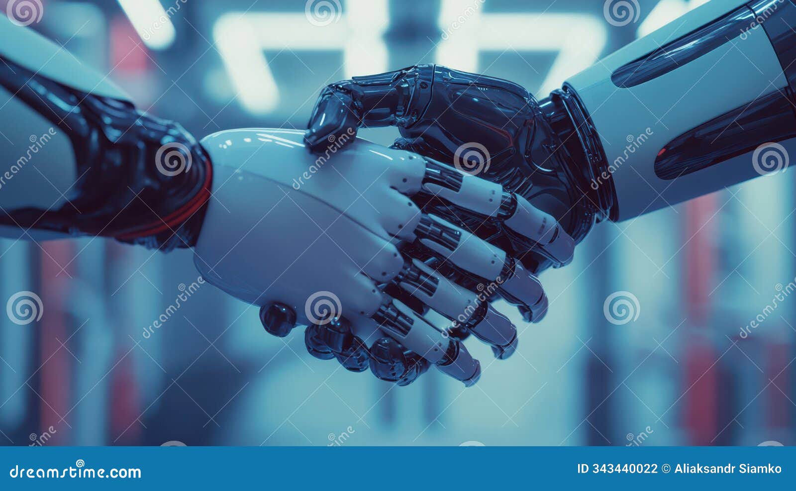 Human Robot Handshake Symbolizing Unity in Medical Technology Stock ... Human Robot Handshake Symbolizing Unity in Medical Technology Stock ...