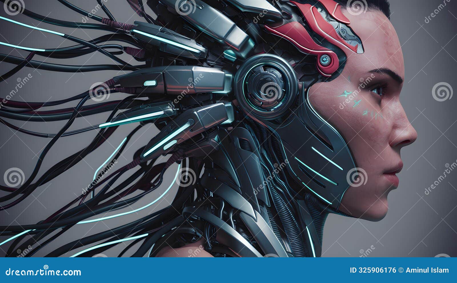 Human robot mix breed stock illustration. Illustration of meeting ...