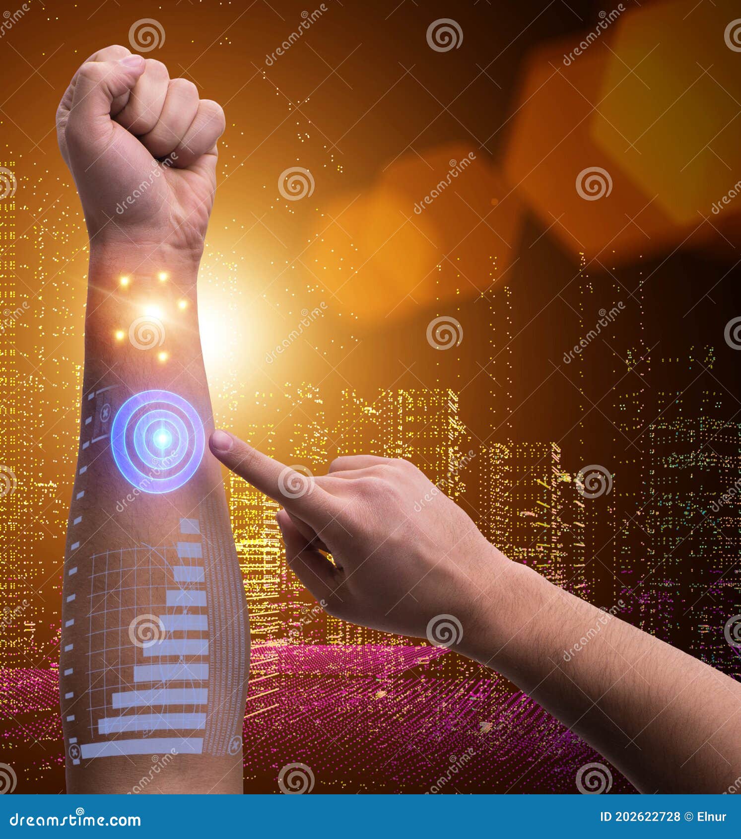 Human And Robotic Automate Technology Era Connected For Future World ...