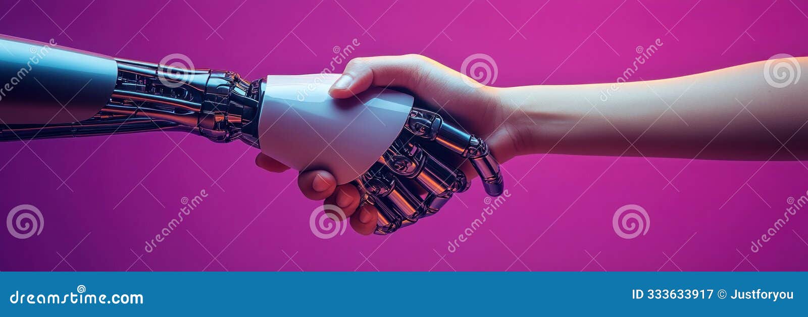 Human and Robotic Handshake Representing Future Collaboration Stock ...