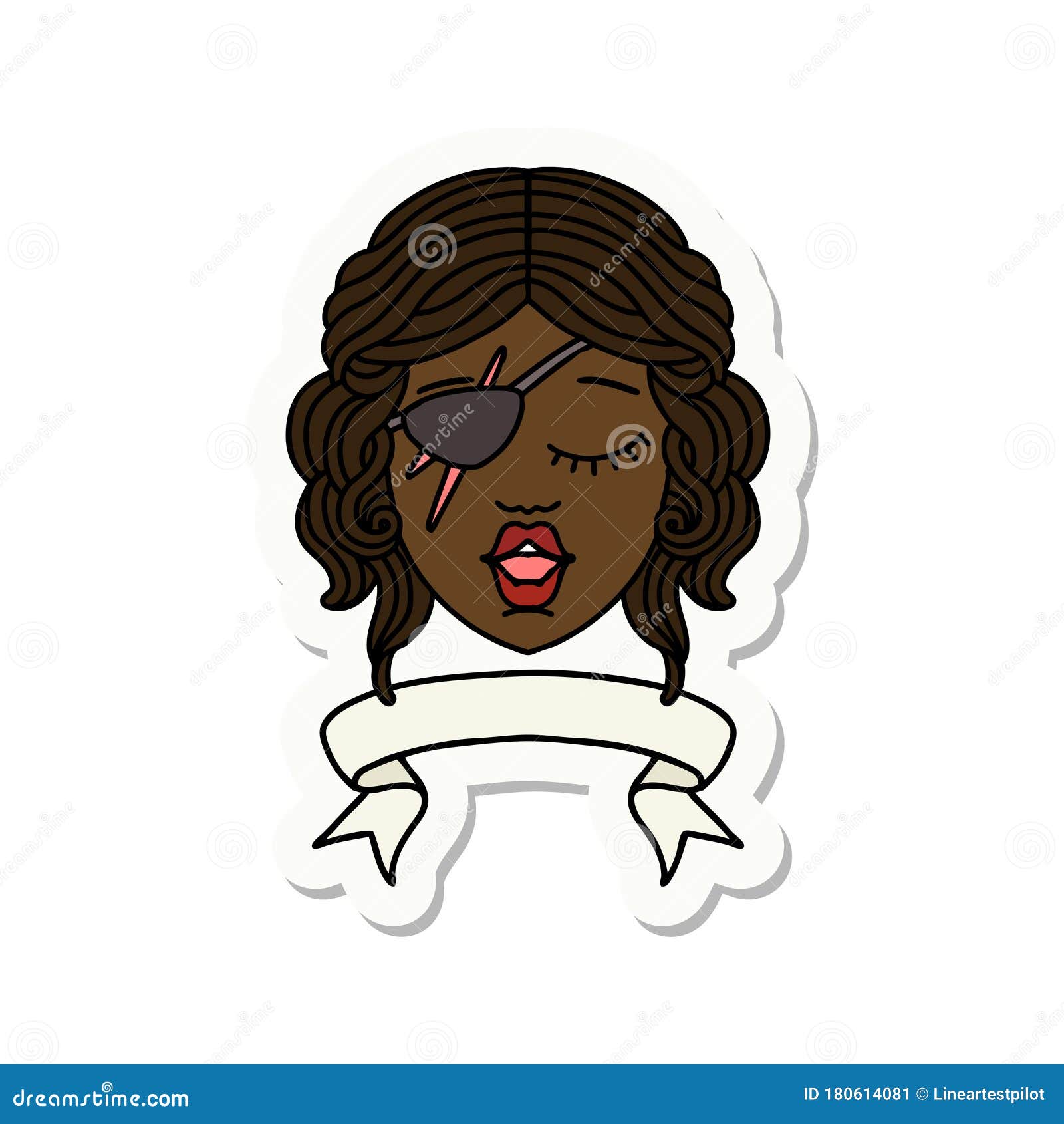 Sad Elf Rogue Character Face With Natural One D20 Roll Grunge Sticker ...