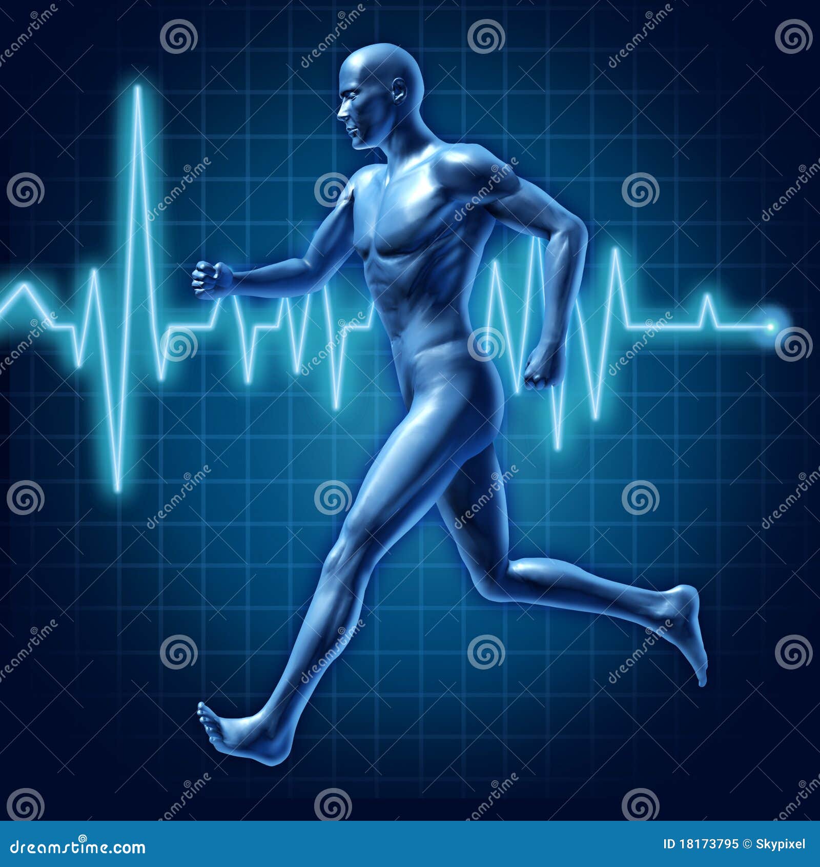 Human Running Man Active Runner Energy Medical Stock Illustration ...