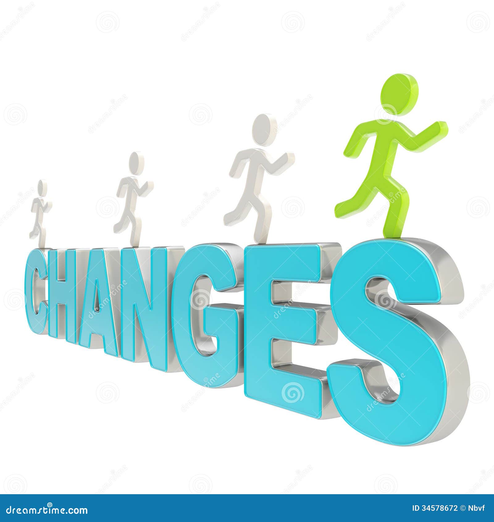 Human Running Symbolic Figures Over the Word Changes Stock Illustration ... Human Running Symbolic Figures Over the Word Changes Stock Illustration ...