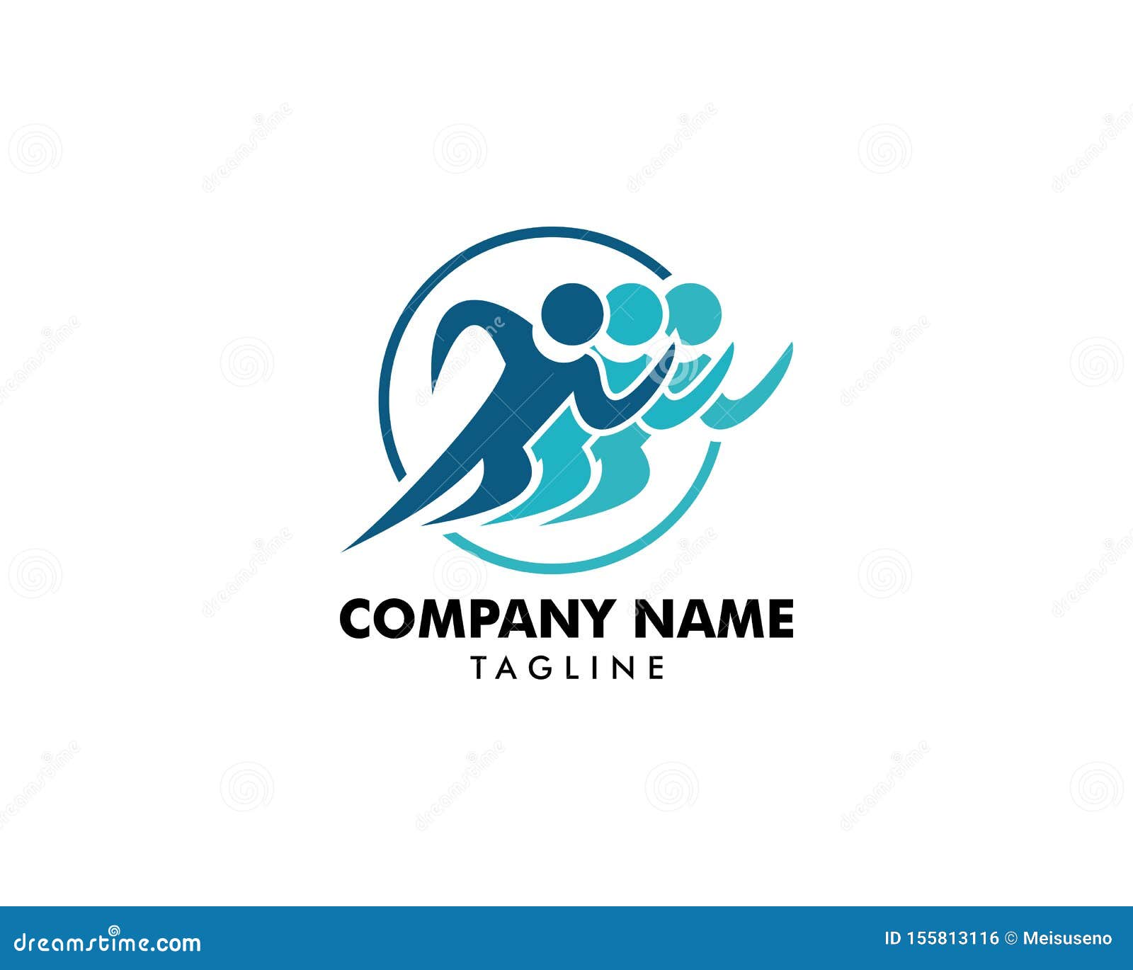 Human Running Vector Logo Character Stock Vector - Illustration of ...