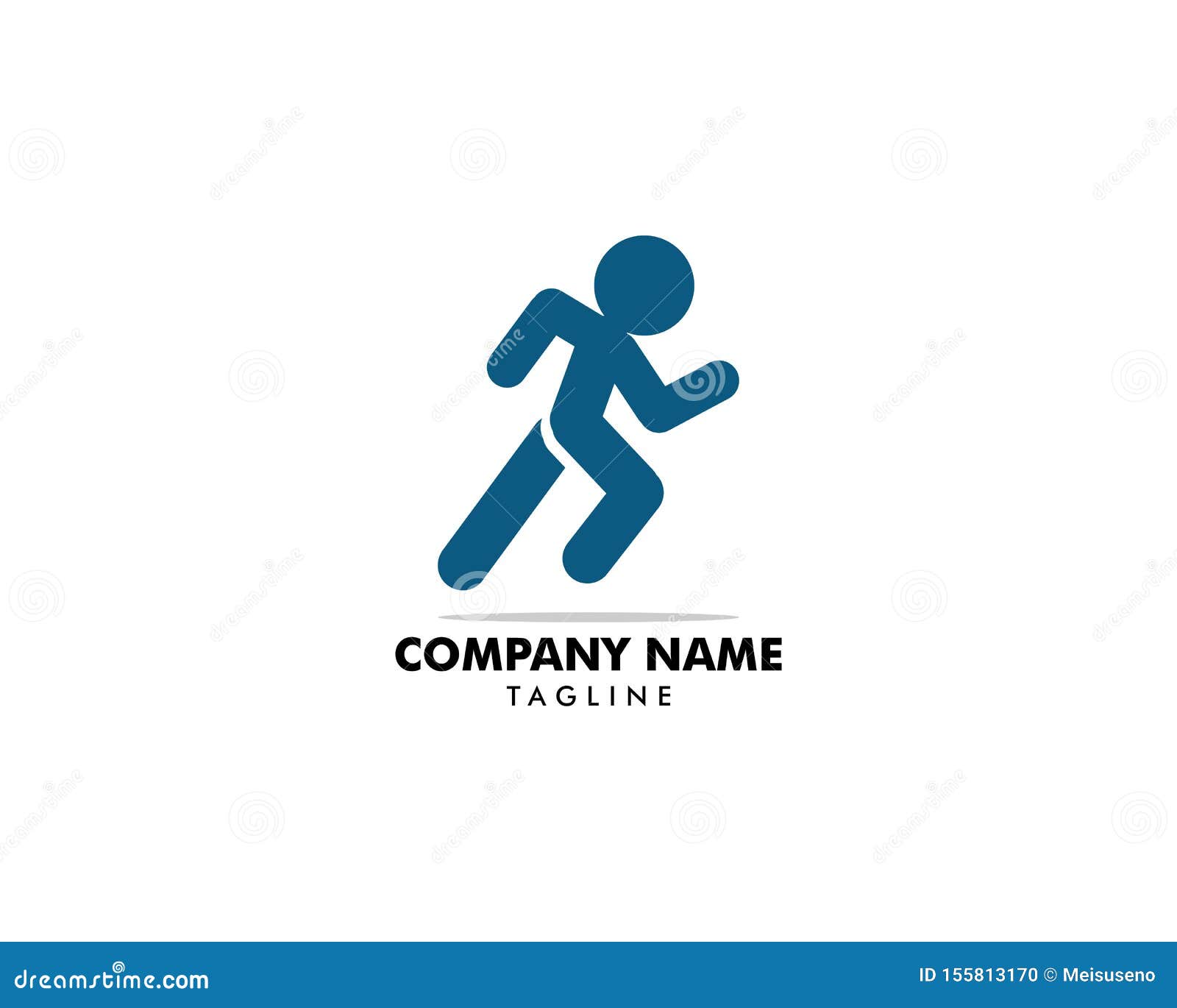 Human Running Vector Logo Character Stock Vector - Illustration of ...