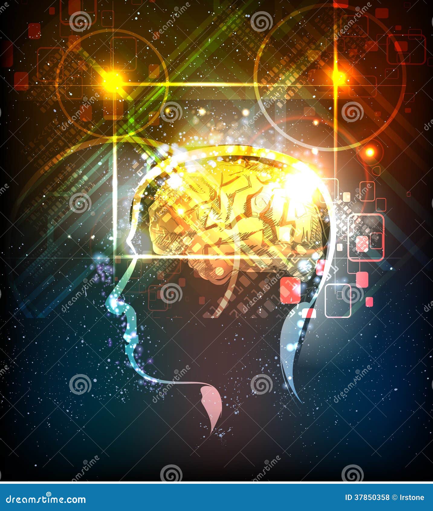 Human S Brain Power Illustration Stock Vector - Illustration of memory ...