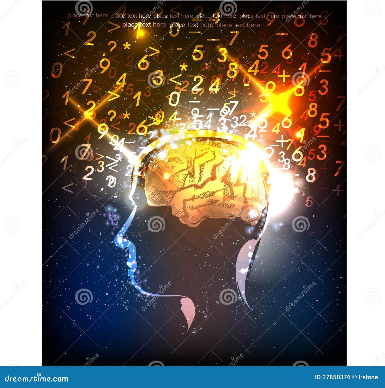Human S Brain Power Illustration Stock Vector - Illustration of space ...