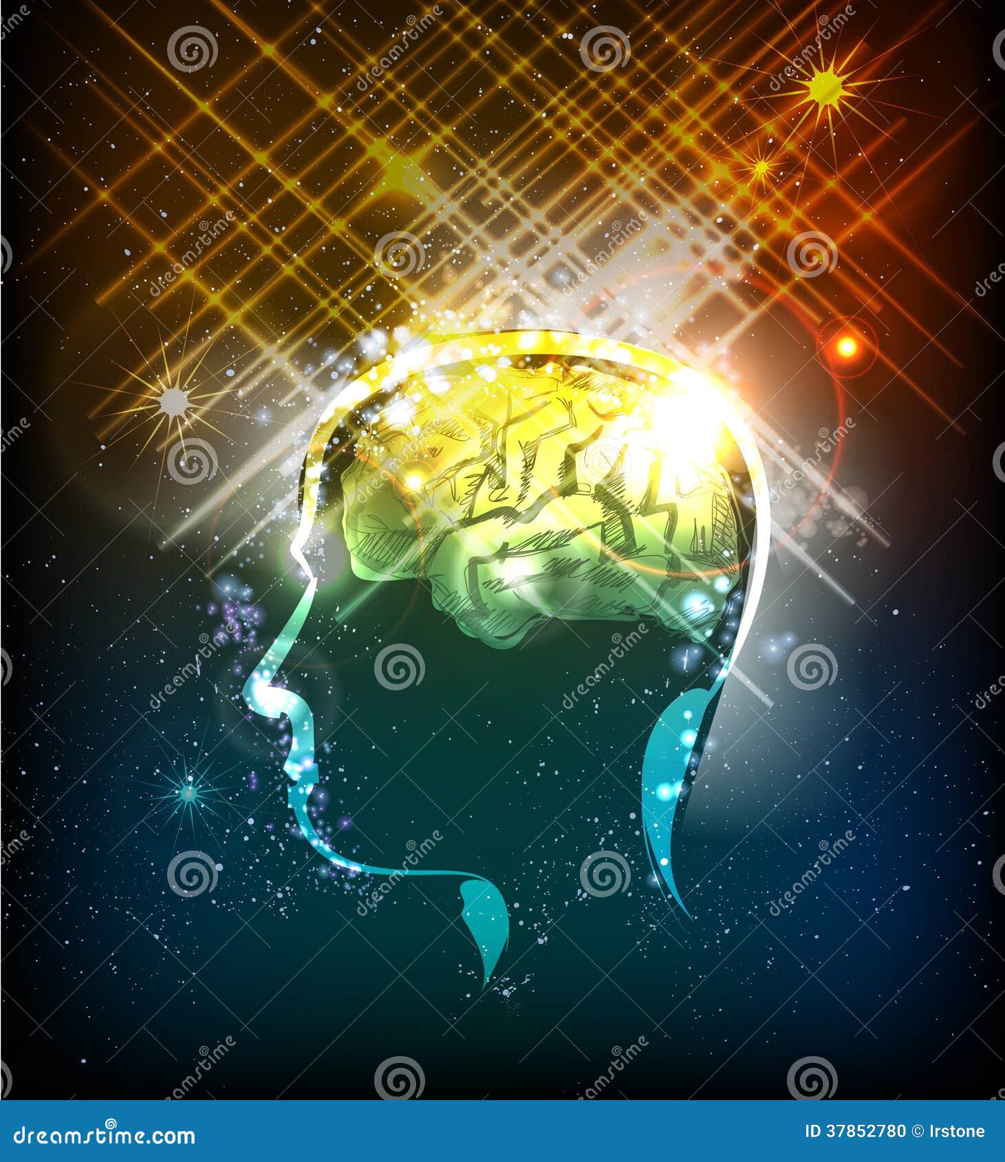 Human S Brain Power Illustration Stock Vector - Illustration of flash ...