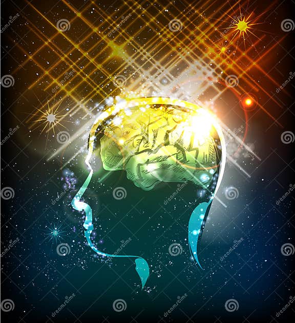 Human S Brain Power Illustration Stock Vector - Illustration of flash ...