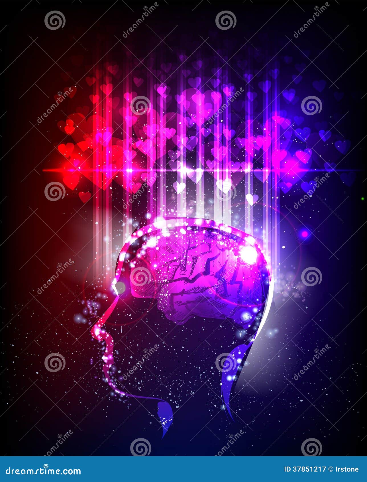 Human S Brain Power Illustration, Love Stock Vector - Illustration of ...