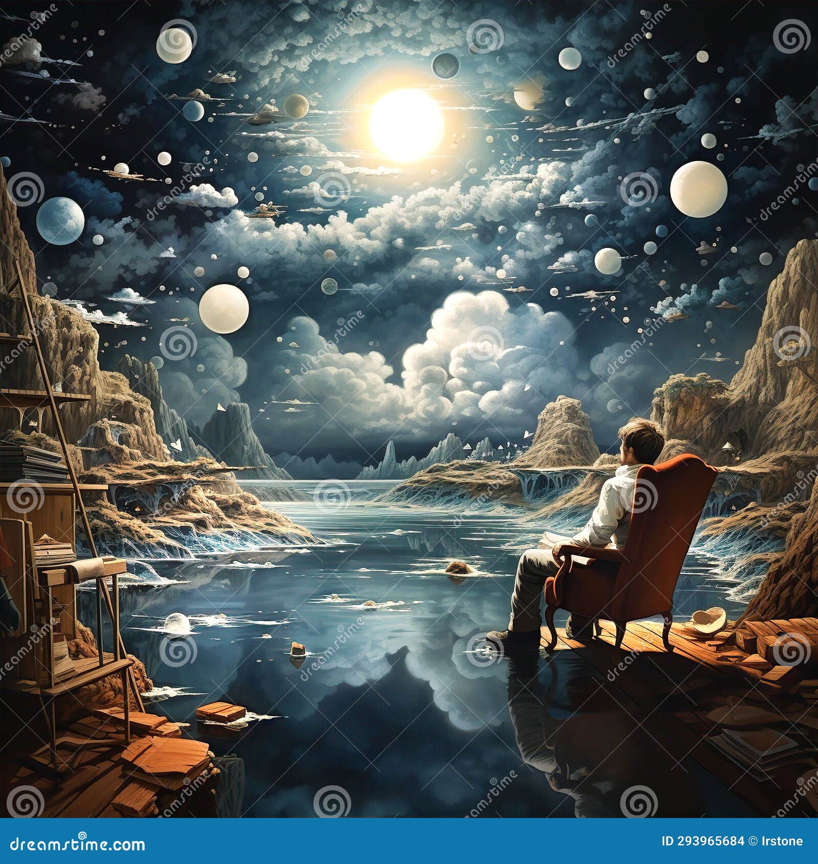 Human S Fantasy Visualisation Stock Illustration - Illustration of ...