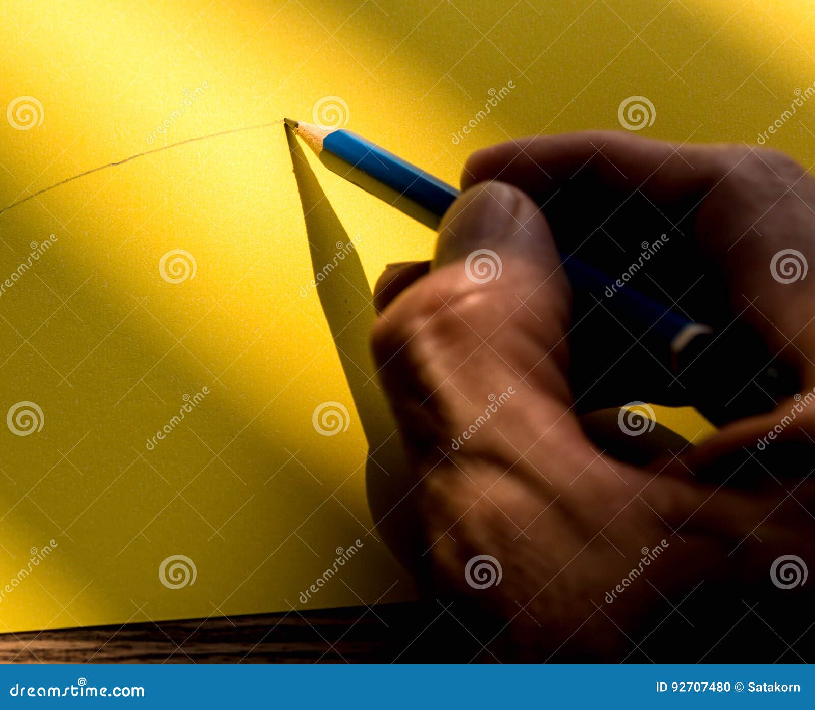 Human S Hand Holding Pencil To Write on the Paper Stock Photo - Image ...