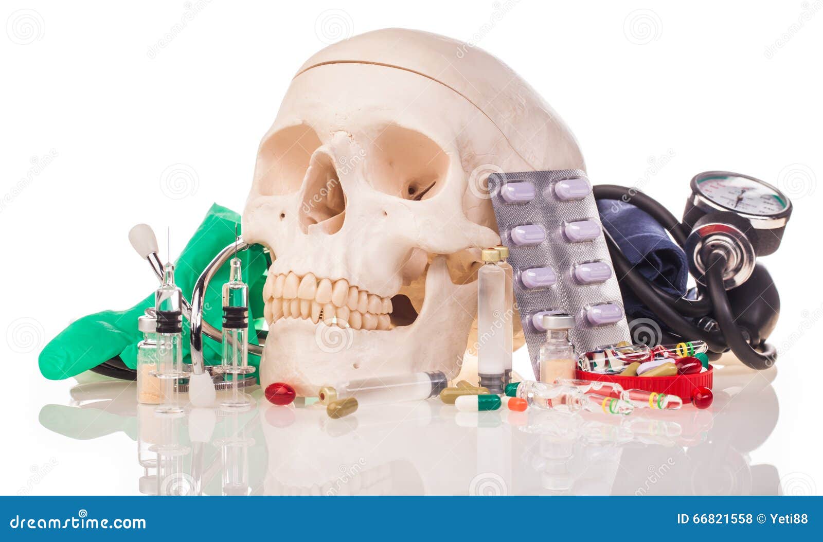 Human Scull Medicines and Drugs Stock Photo - Image of biotechnology ...