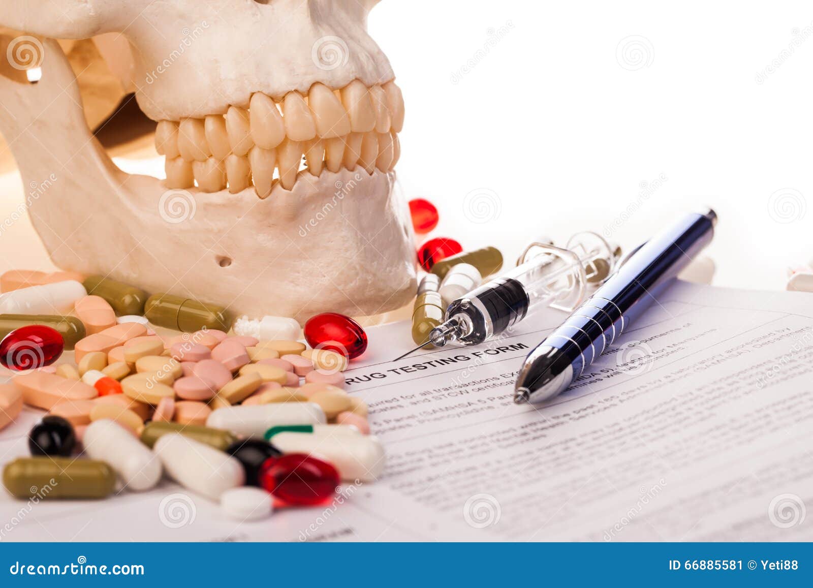 Human Scull Medicines and Drugs Stock Image - Image of bottle ...