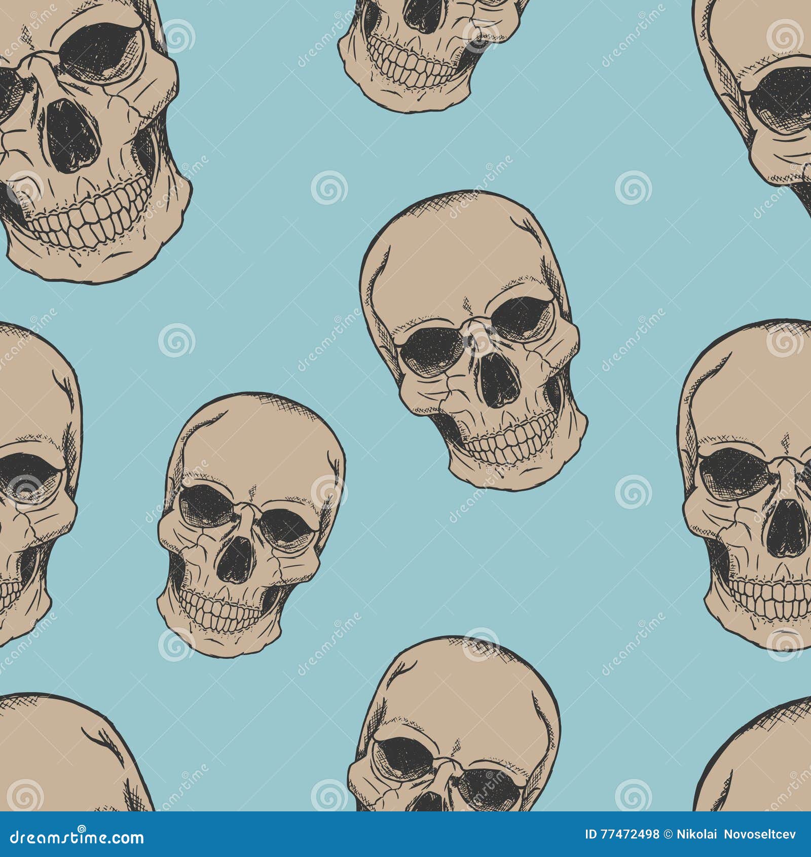 Human Scull 3d Rendering. Pink Death`s-head On Green Background. Scary ...
