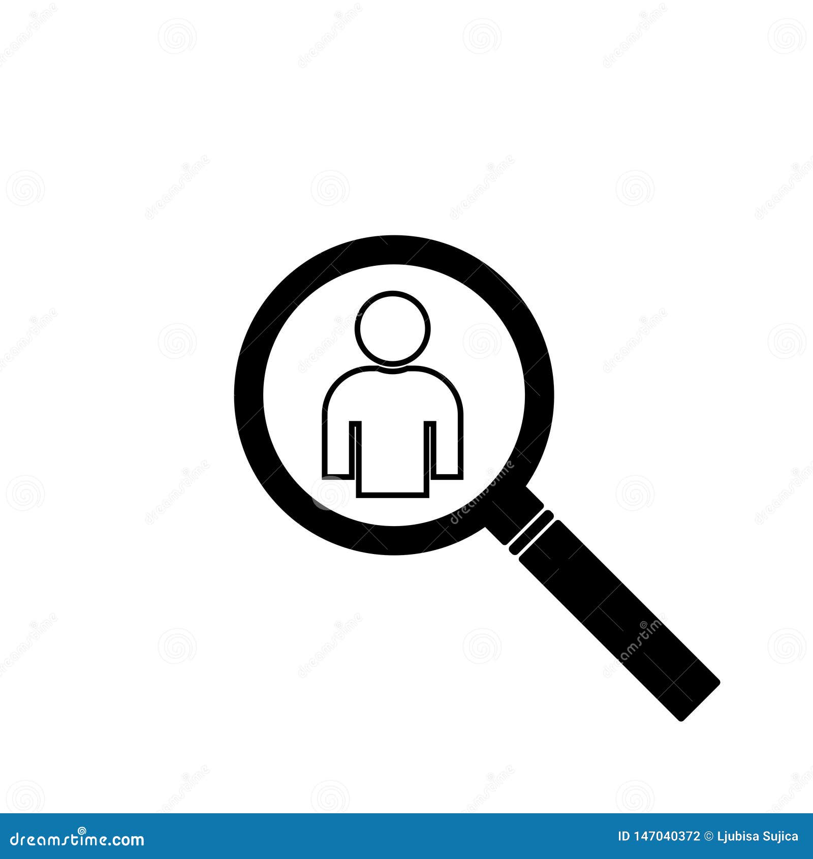 Human search icon logo stock vector. Illustration of concept - 147040372