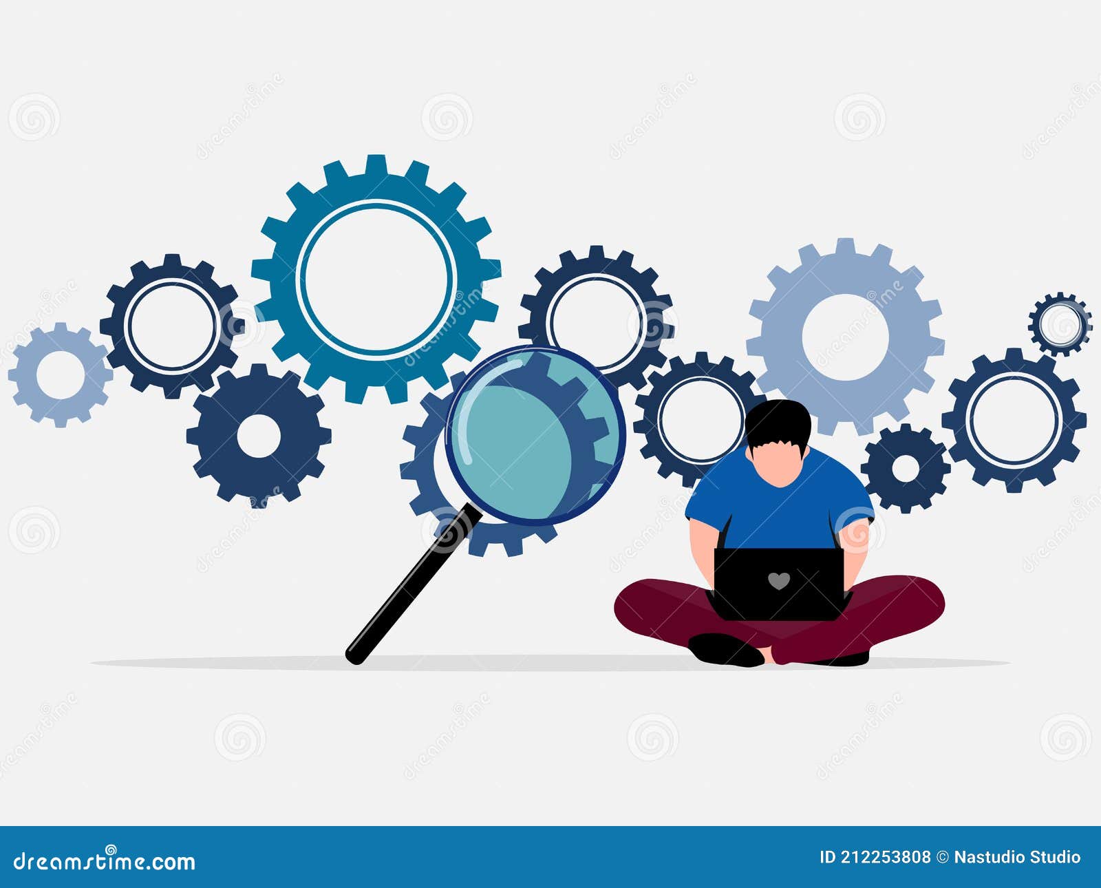 Human and Search Mechanisms. Invention Ideas. Vector Stock Vector ...
