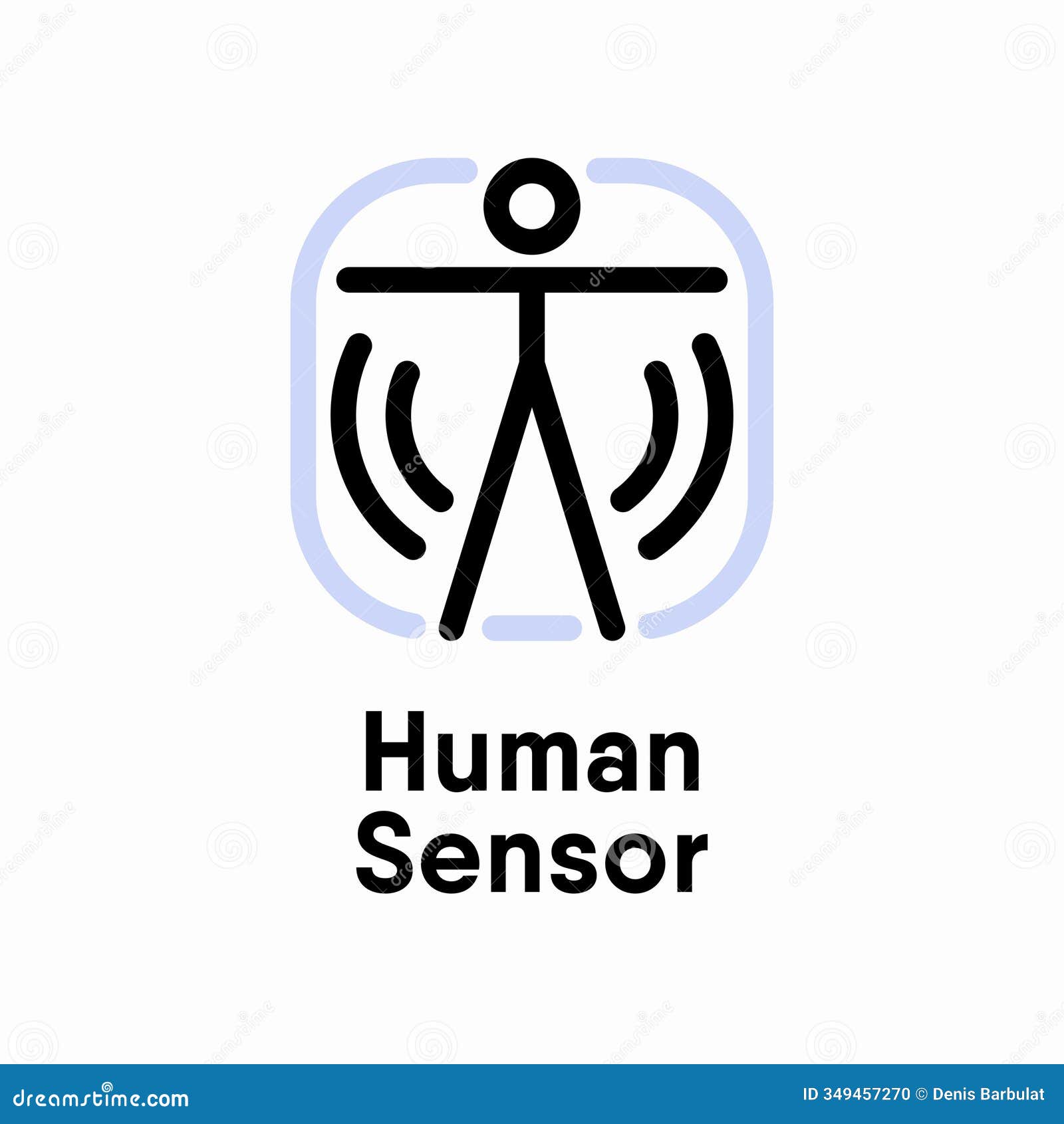 Human Sensor Information Sign Stock Illustration - Illustration of info ...