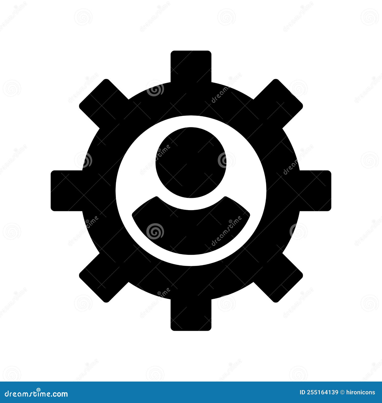 Human, Setting, Settings Icon. Black Vector Graphics Stock Vector ...