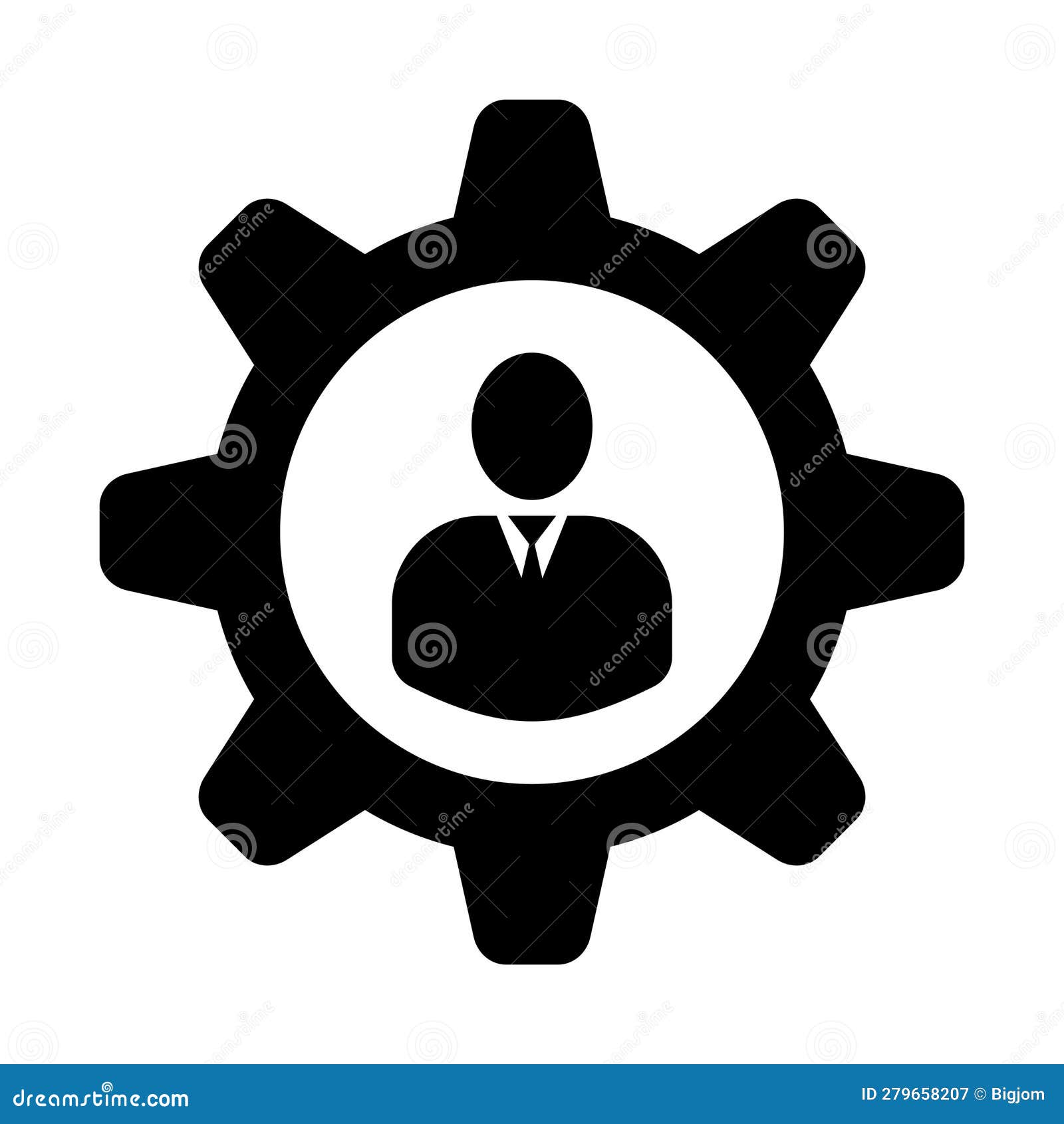 Human Settings Icon, User Settings Gear Symbol, Account Settings Icon ...