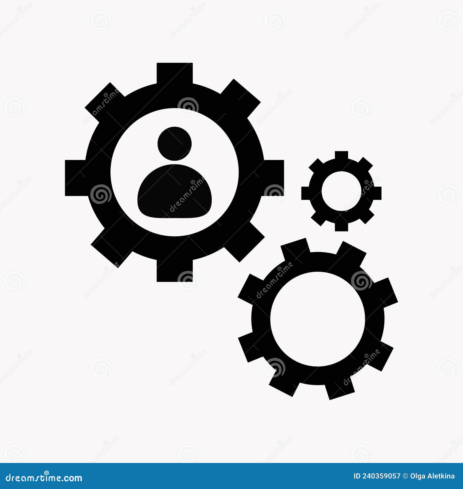 Human Settings Icon Vector. Pictogram Isolated on White. Design on ...