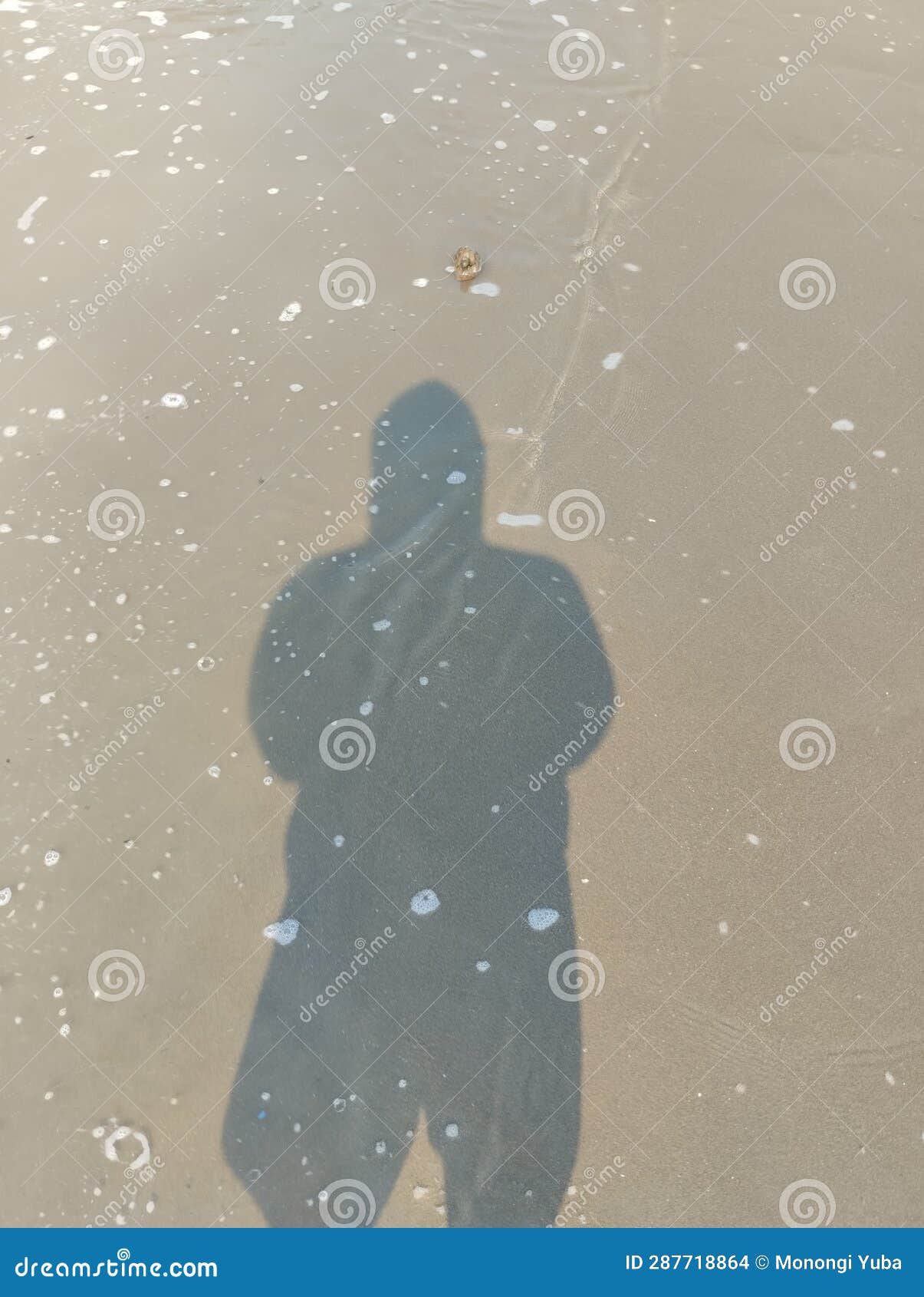 Human shadow on the beach stock photo. Image of human - 287718864