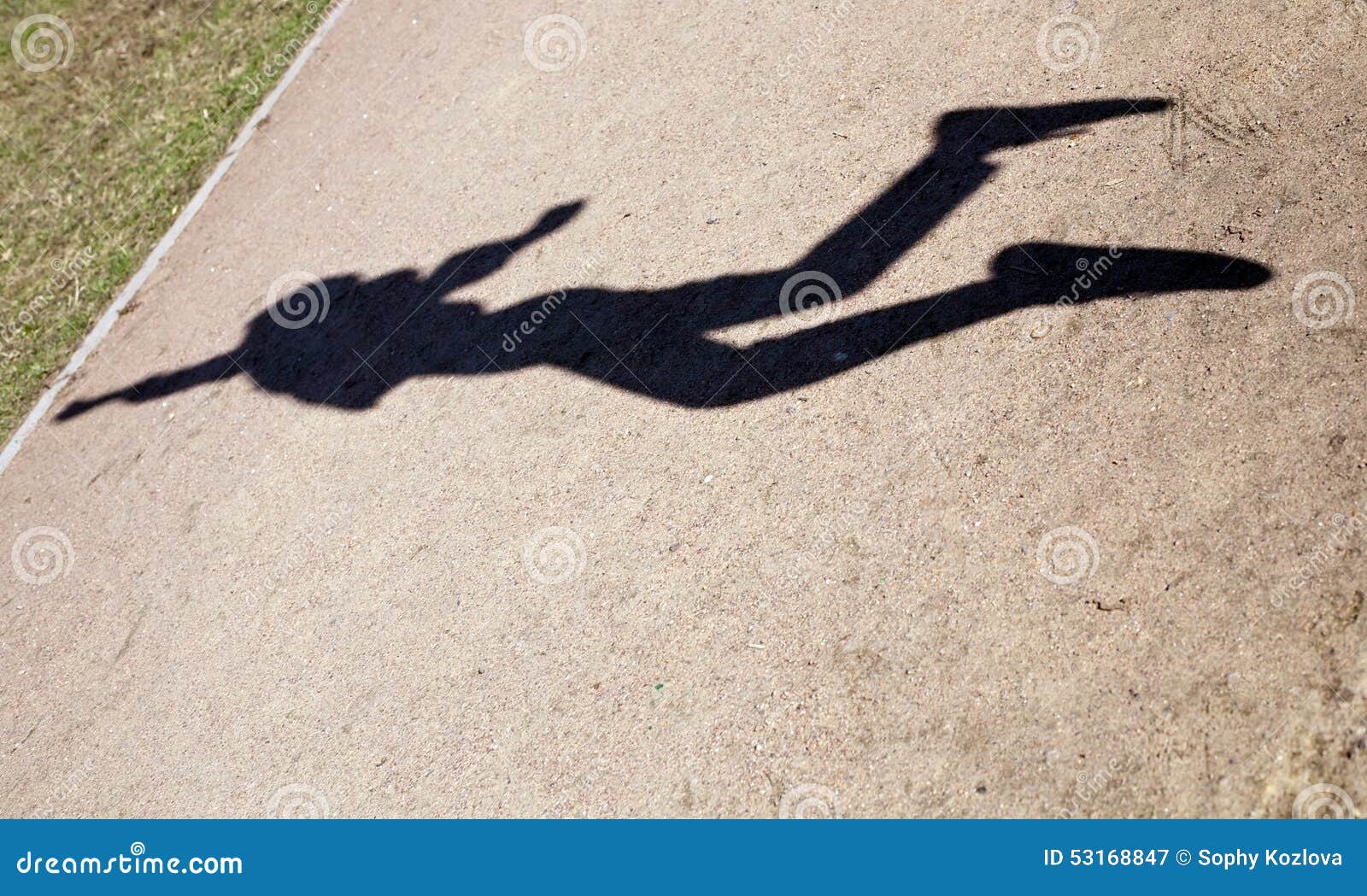 Human Shadow in Flying Jump Stock Image - Image of energy, figure: 53168847