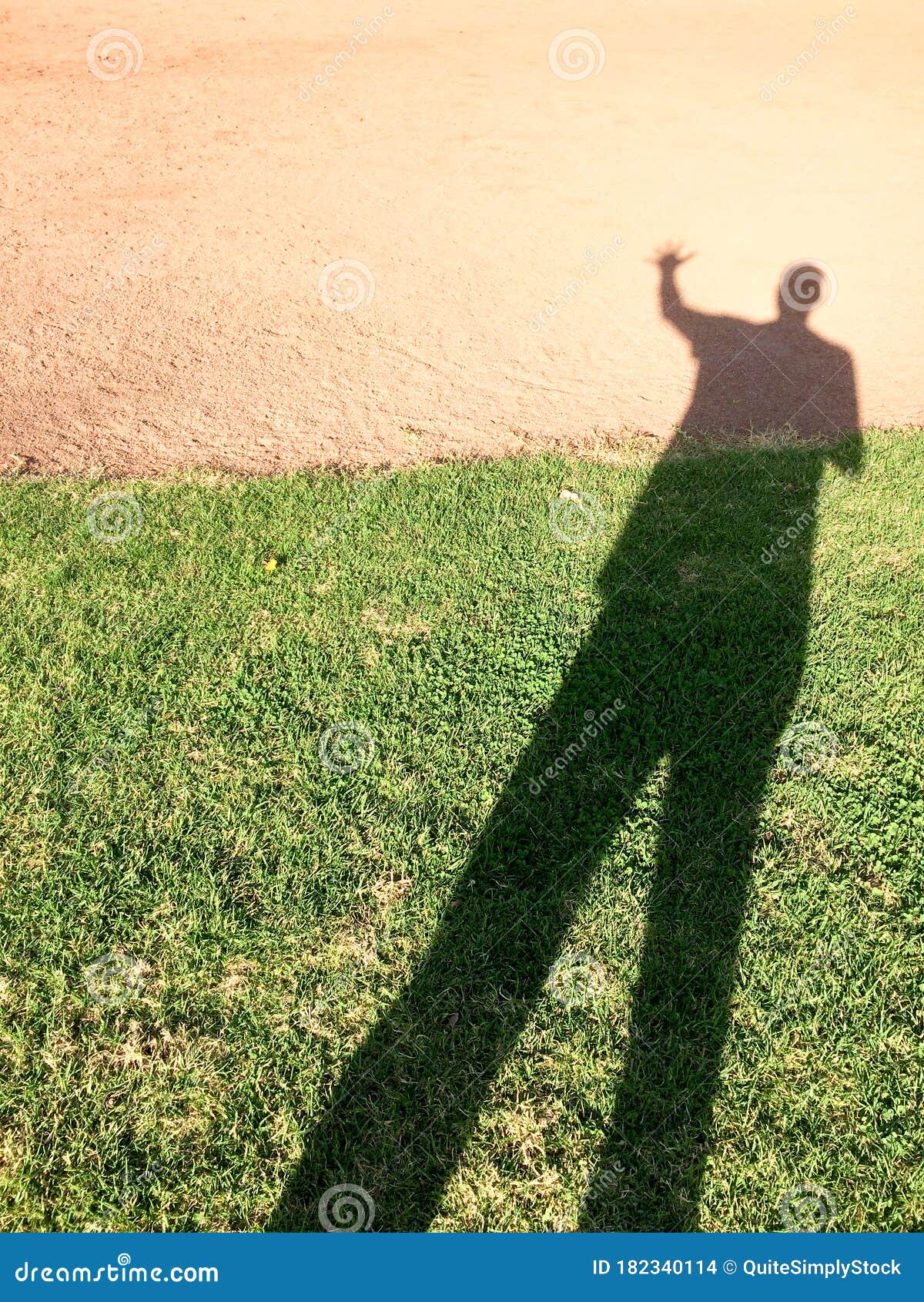 Human shadow on ground stock photo. Image of lonely - 182340114