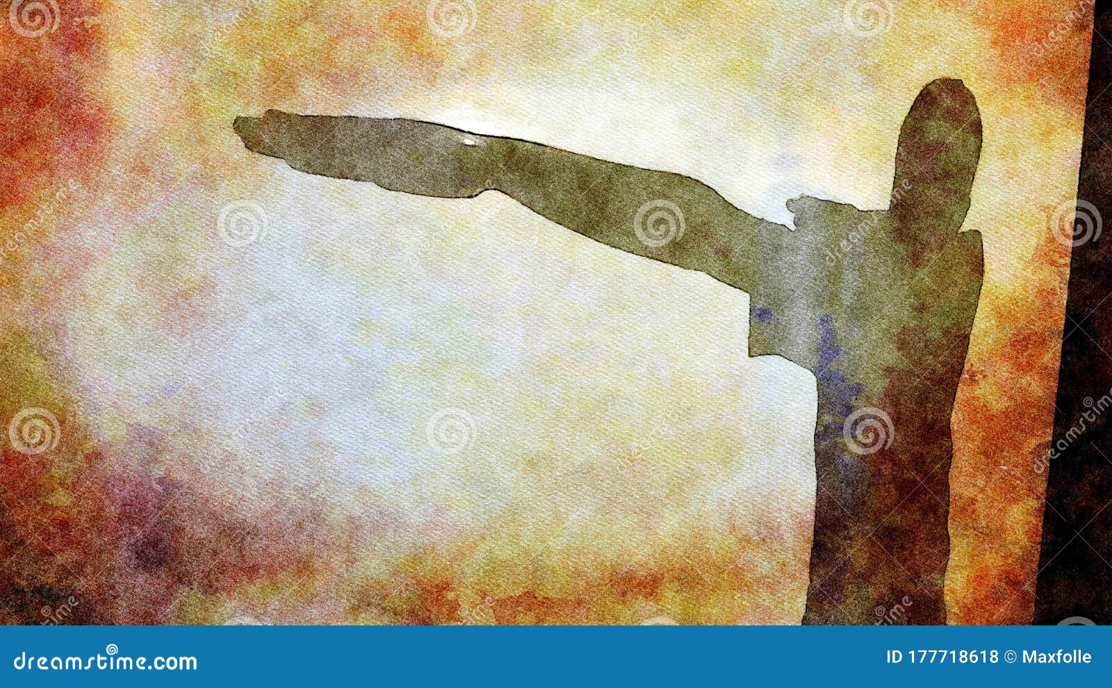 A Human Shadow with Outstretched Arm Stock Photo - Image of earth, icon ...