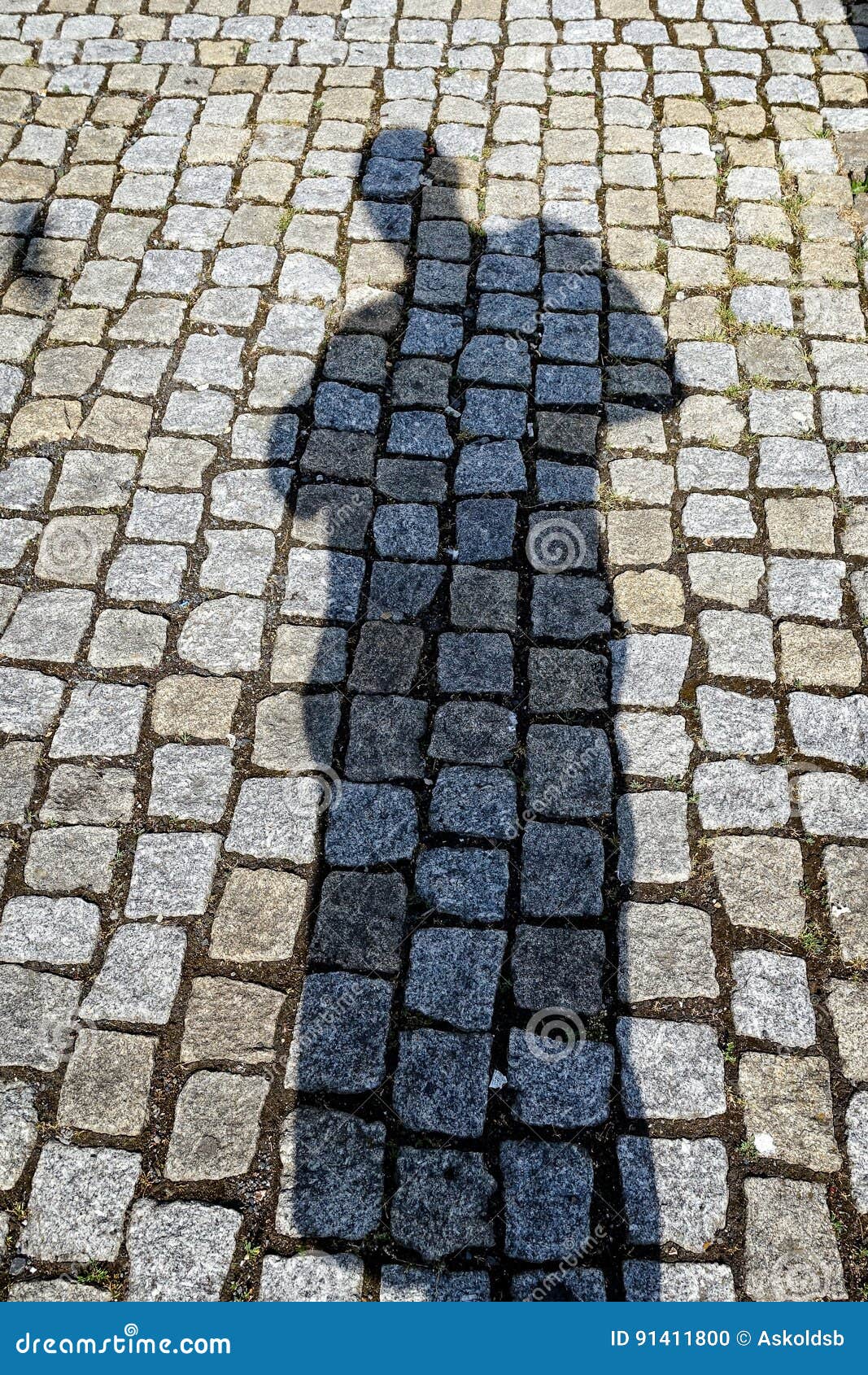 Human Shadow on the Pavement on a Sunny Day. Stock Photo - Image of ...