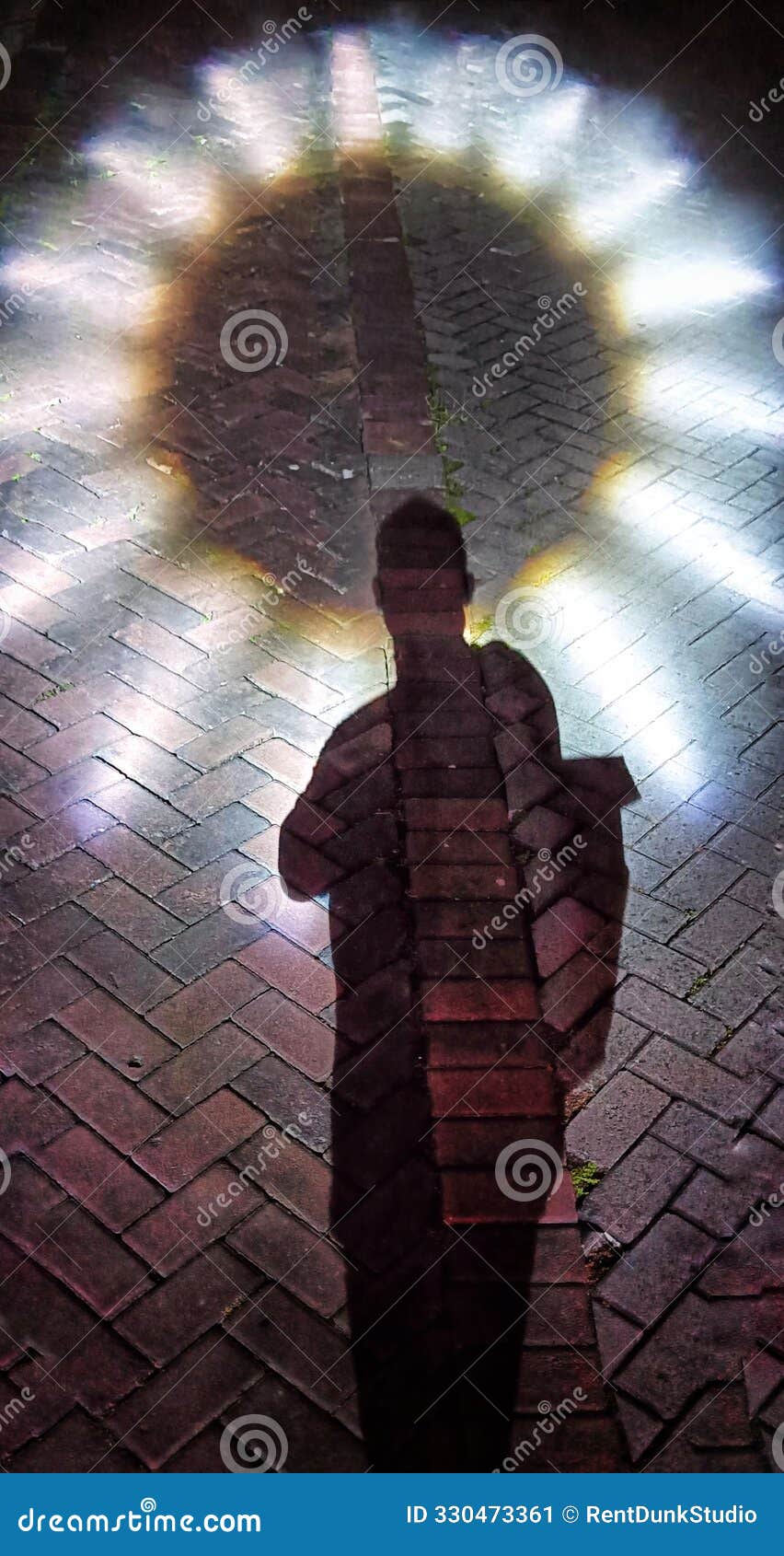 Human Shadow with a Shimmer of Light for Background Stock Image - Image ...