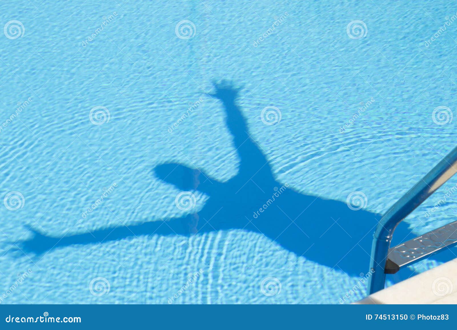 Human Shadow in the Swimming Pool Stock Photo - Image of blue, pool ...