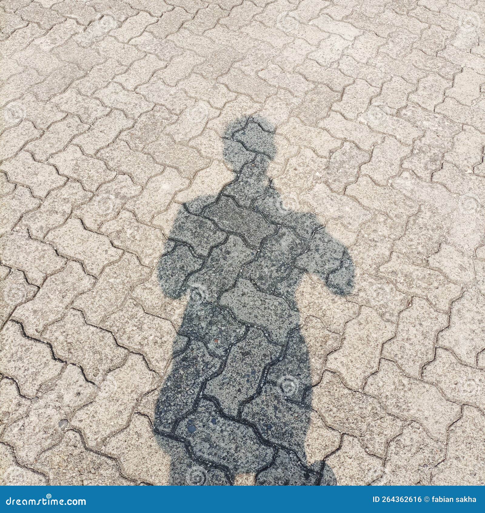 Human Shadows on the Street Floor Stock Photo - Image of sand ...