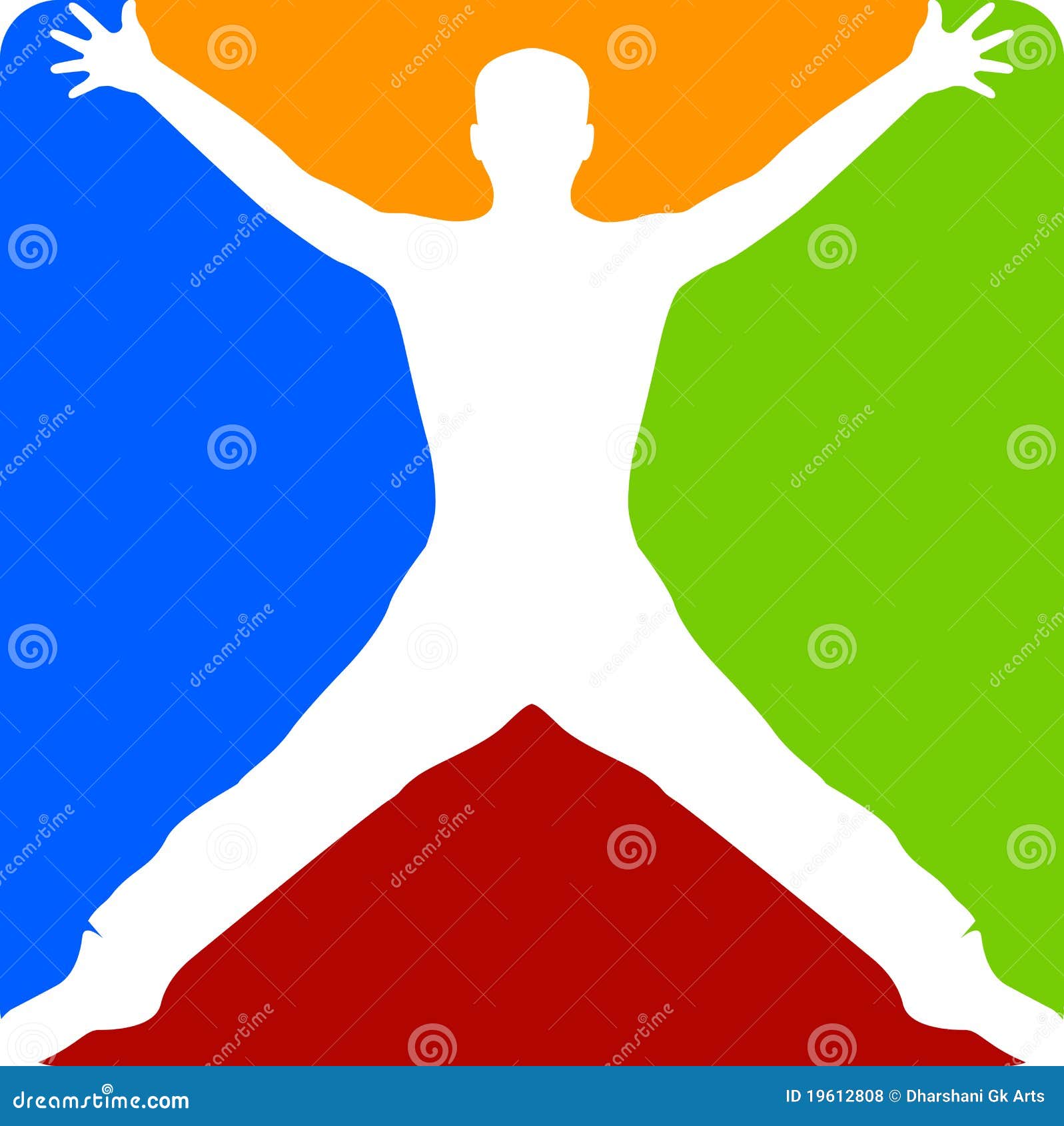 Human shape stock vector. Illustration of movement, icon - 19612808