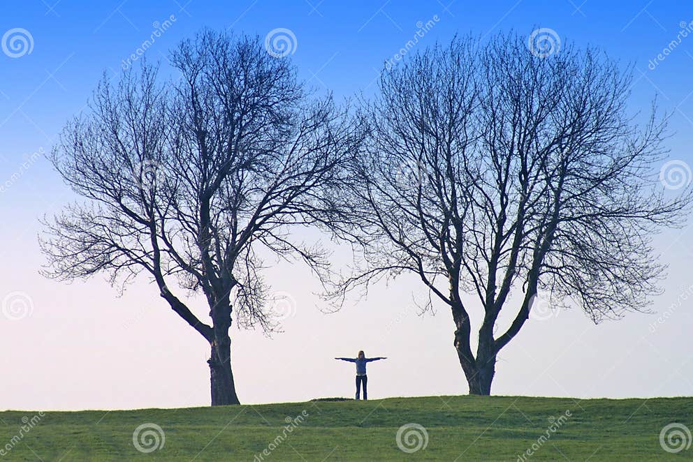 Human shape and trees stock photo. Image of outside, human - 1214