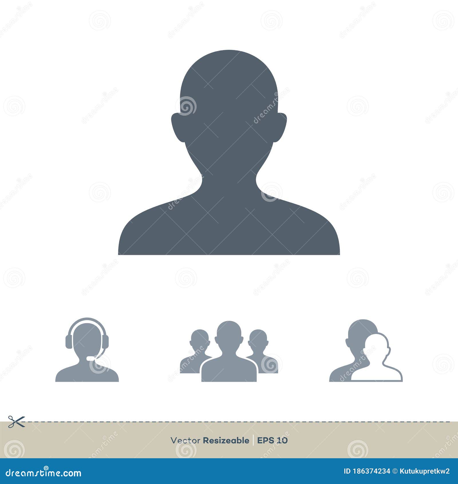 Human Shape Vector Logo Template. Profile, Teamwork, Operator ...