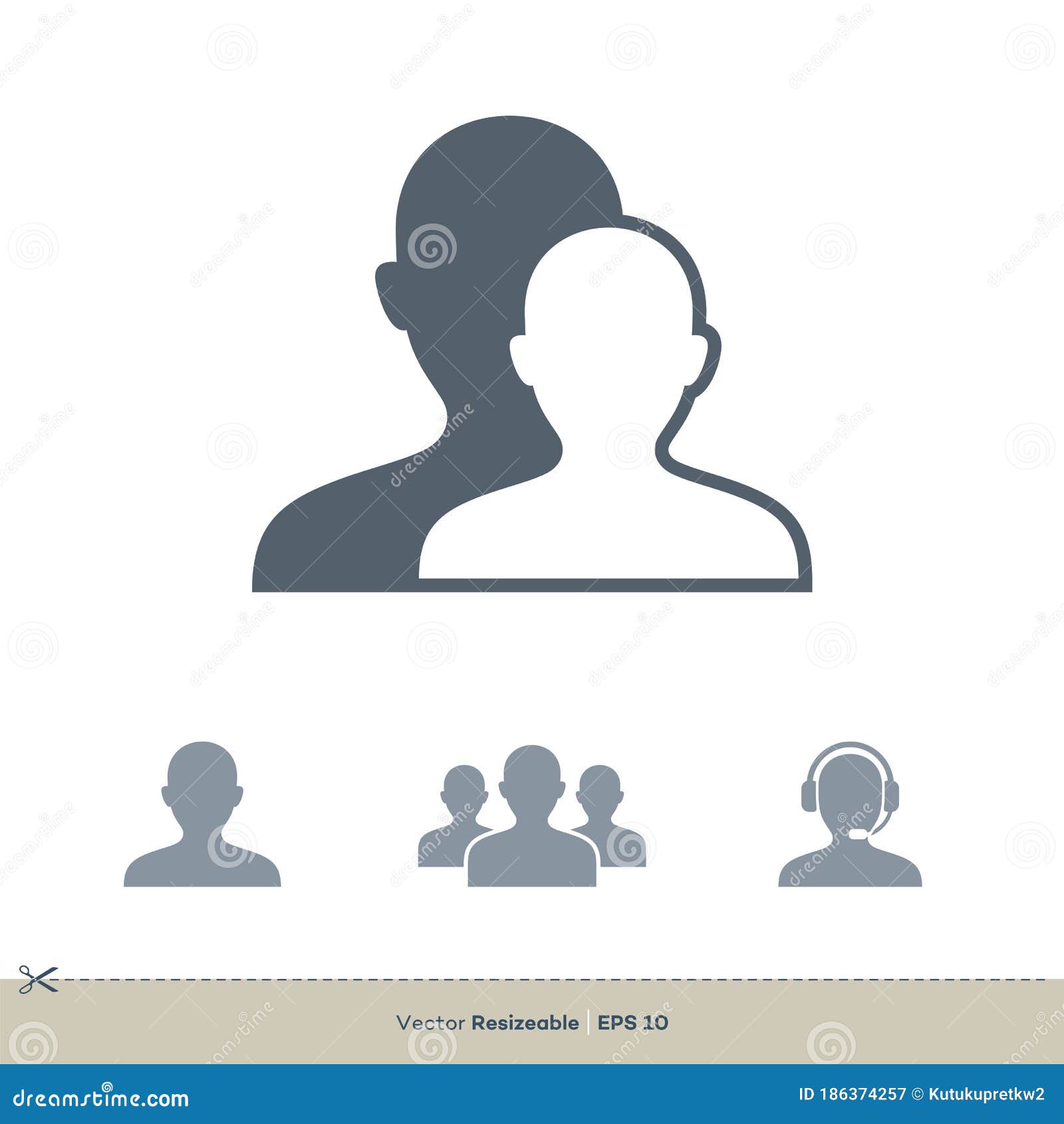 Human Shape Vector Logo Template. Profile, Teamwork, Operator ...