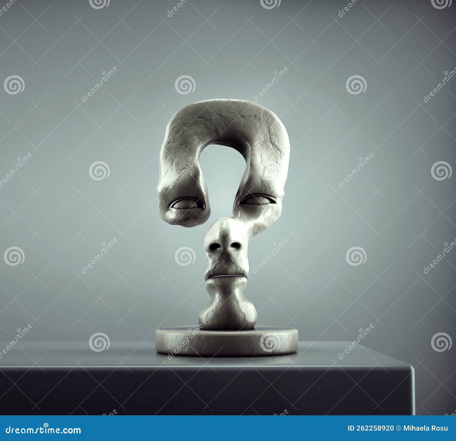 Human Shaped As a Question Mark. Unknown and Self Awarness Concept ...