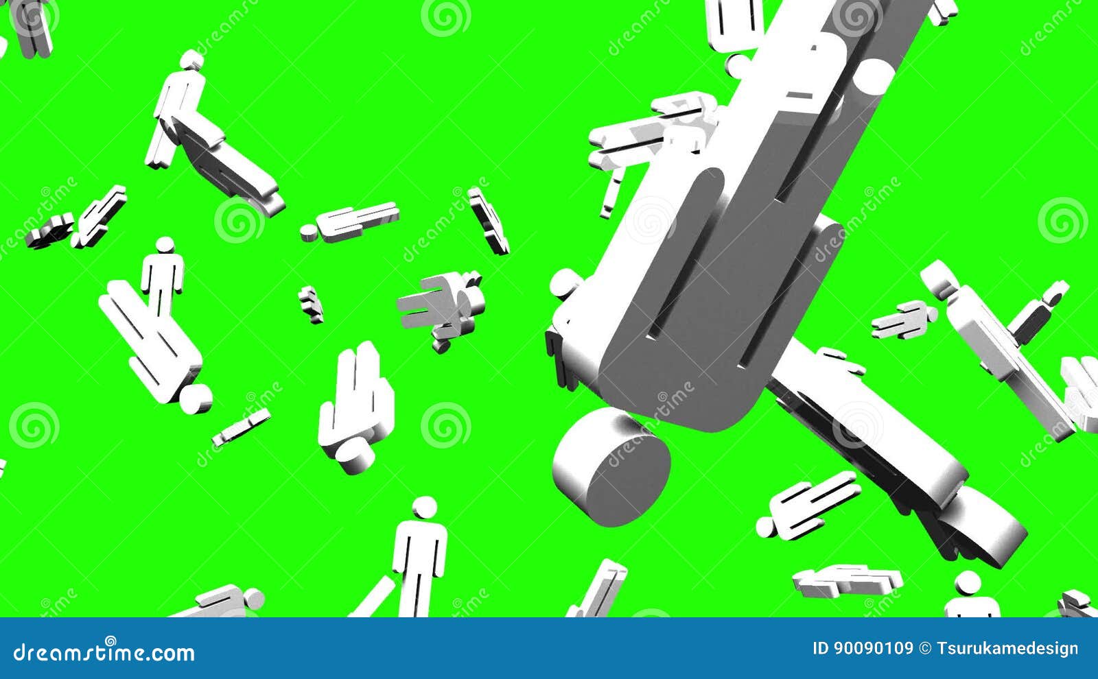 Human Shaped Objects on Green Chroma Key Stock Video - Video of chroma ...