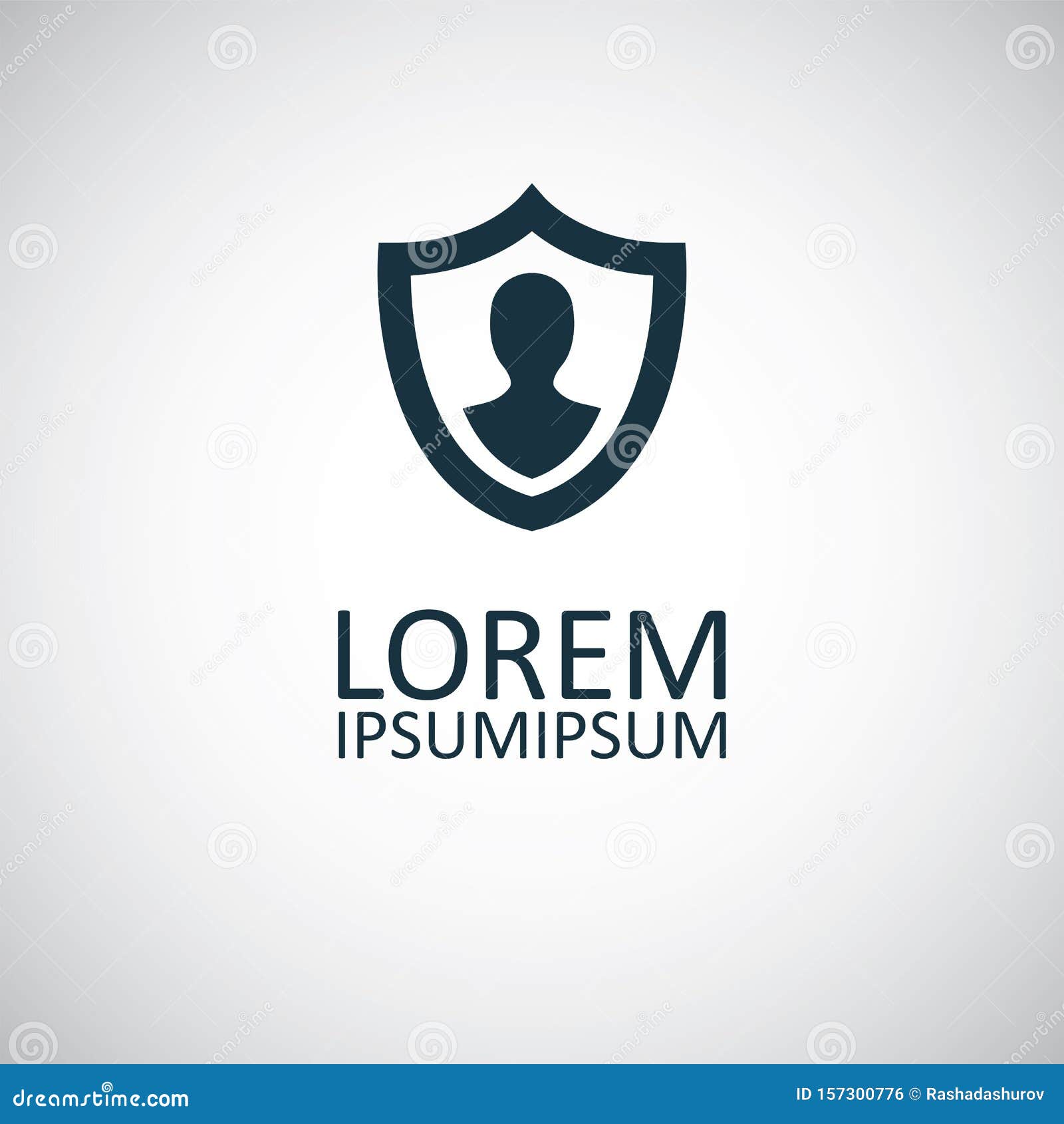 Human Shield Insurance Icon. Stock Vector - Illustration of security ...