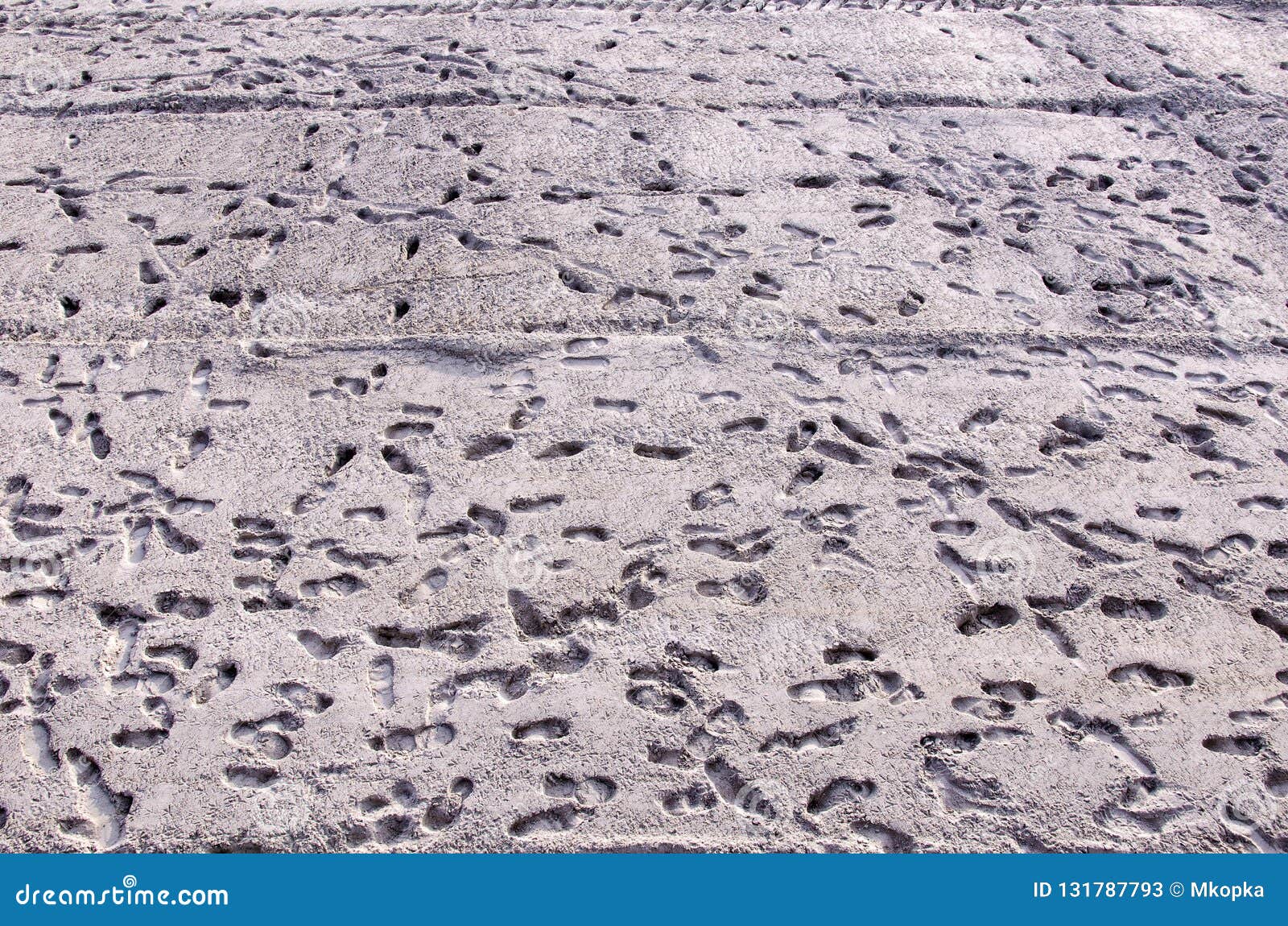 Human Shoe Footprints In Concrete Royalty-Free Stock Photo ...