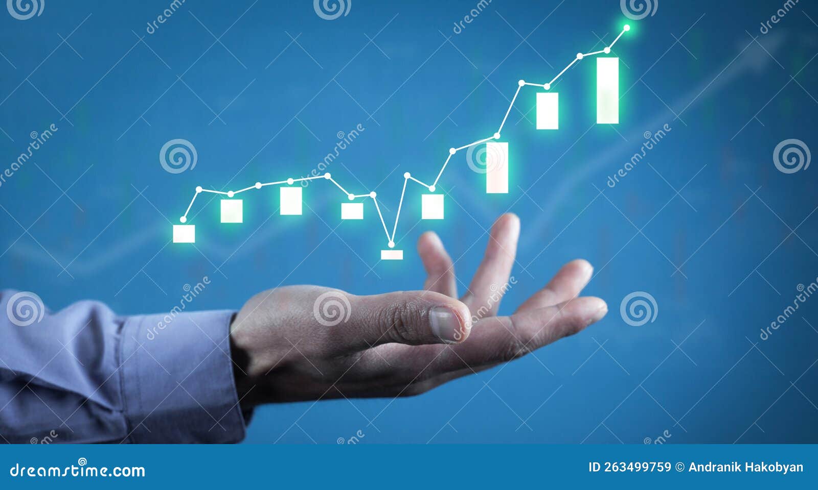 Human Showing Financial Growth Graph Stock Image - Image of future ...
