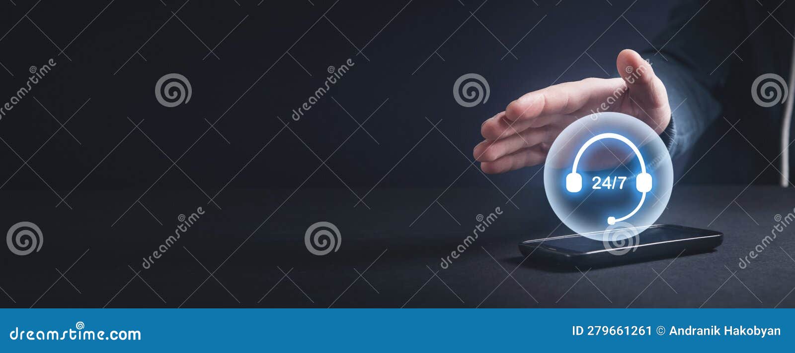 Human Showing 24 7 Service Sign Stock Image - Image of service ...