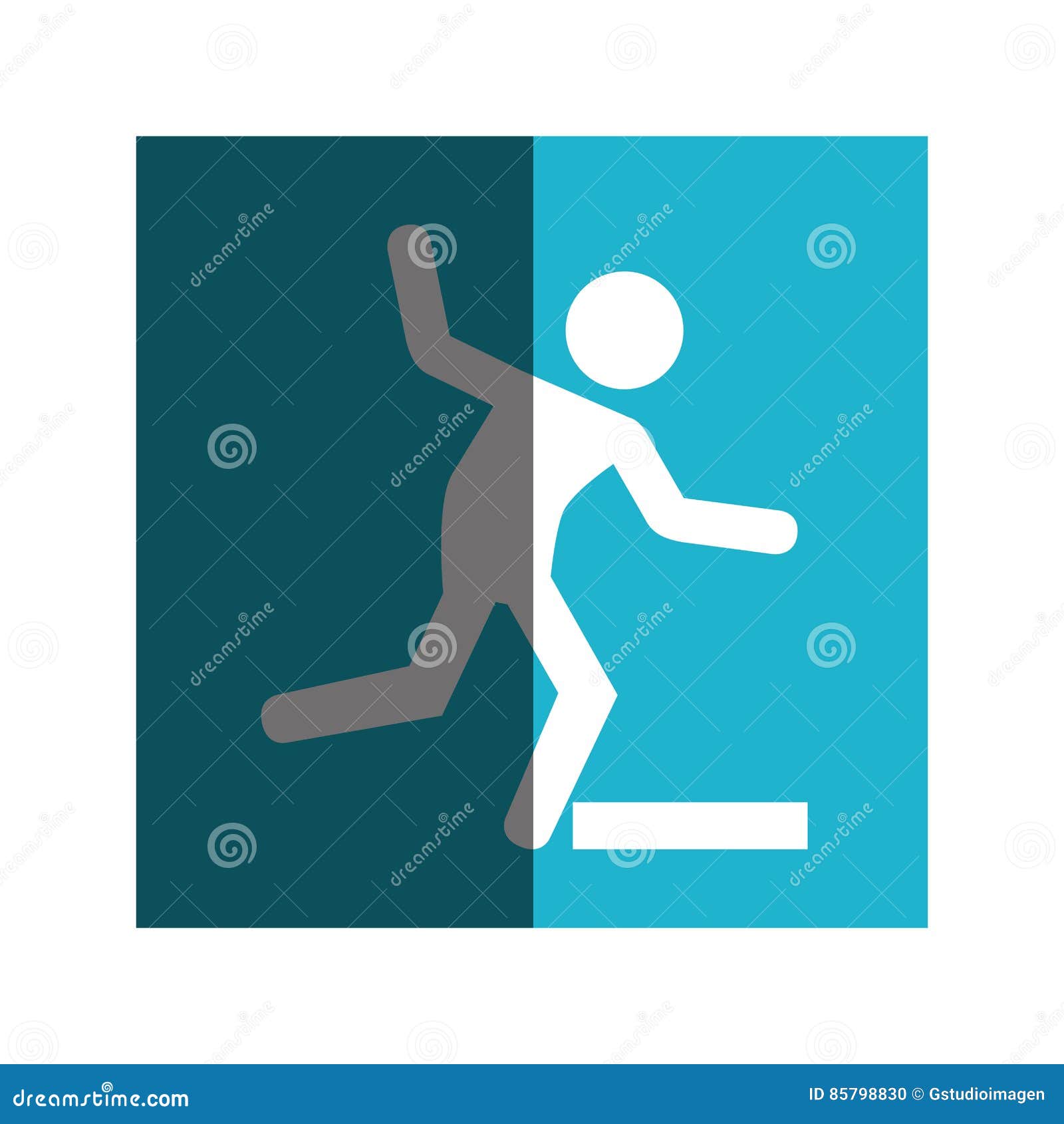 Human Silhouette Accident Icon Vector Illustration | CartoonDealer.com ...