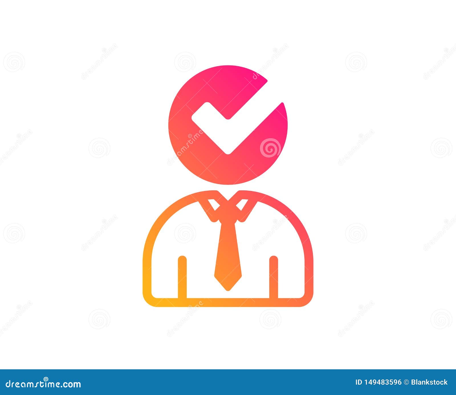Human Silhouette with Check Icon. Vector Stock Vector - Illustration of ...