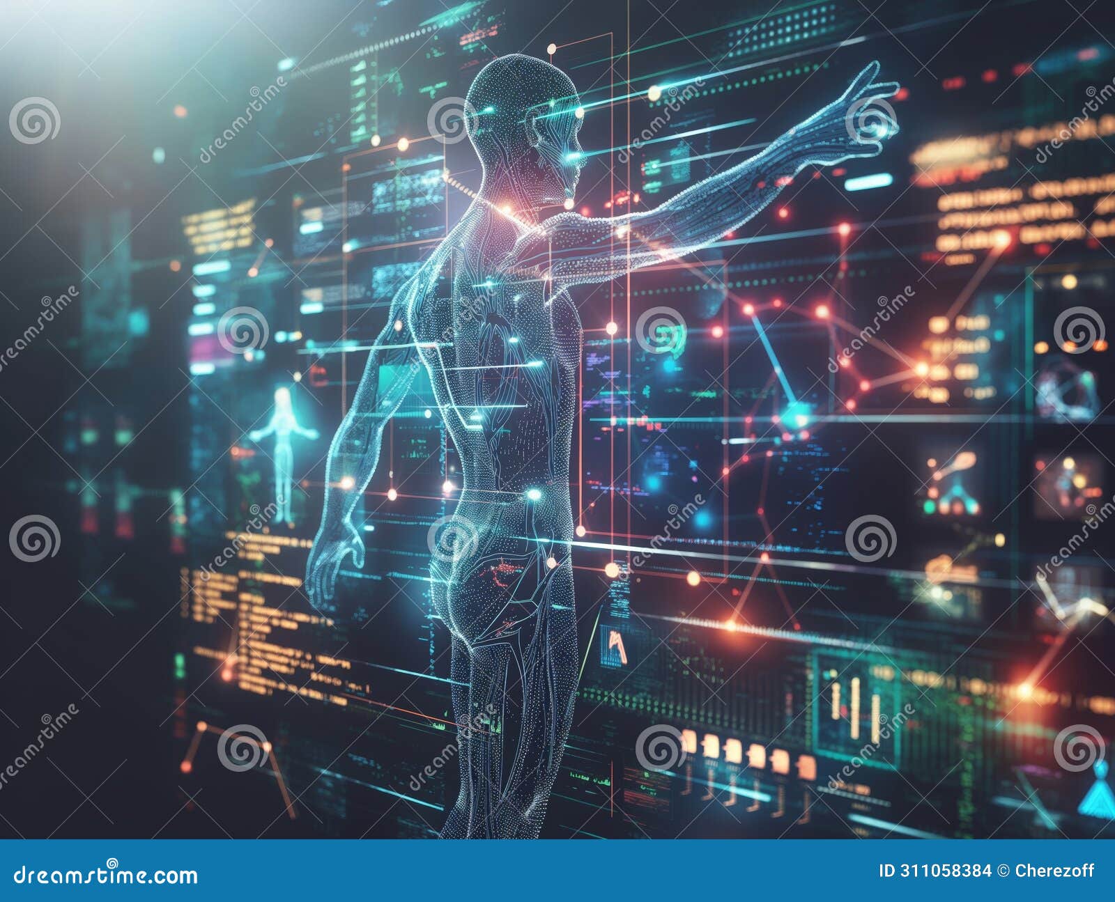 Digital Human Interface Concept Stock Photo - Image of cyber ...