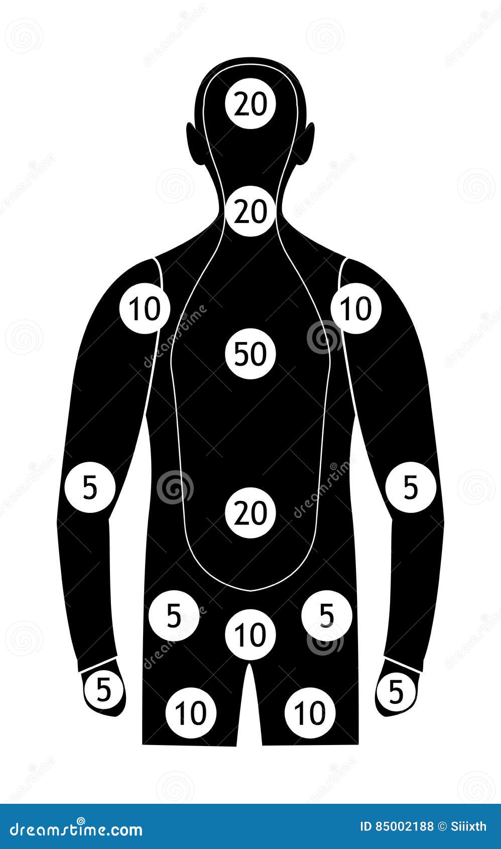 Human Silhouette Gun Shooting Paper Targets Vector Stock Vector ...